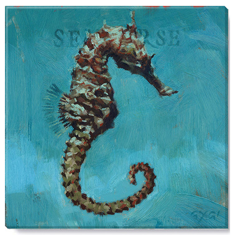 Darren Gygi Home Collection Seahorse by Darren Gygi - Wrapped Canvas ...