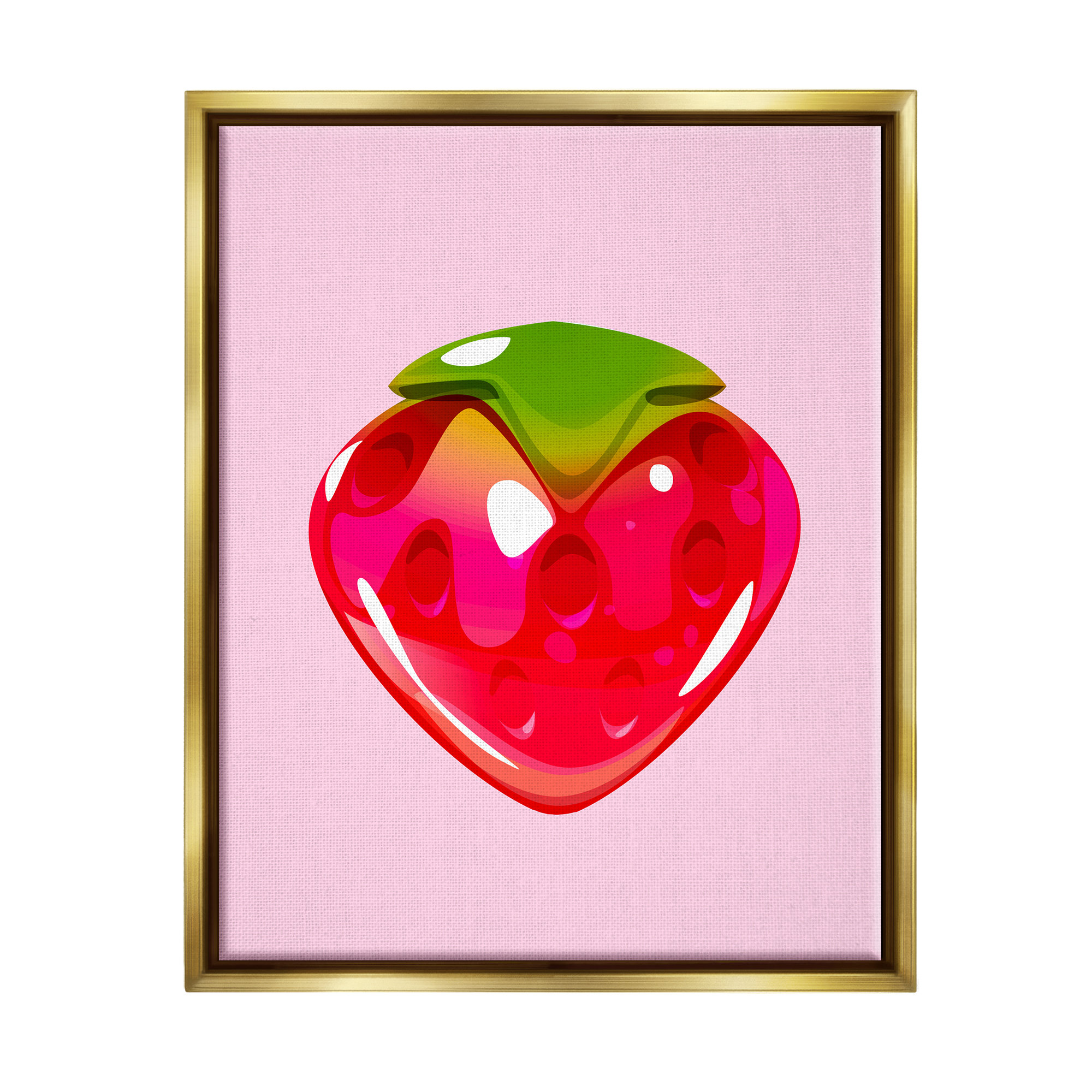 Stupell Industries Strawberry Gummy Candy Framed On Wood by Lil' Rue ...