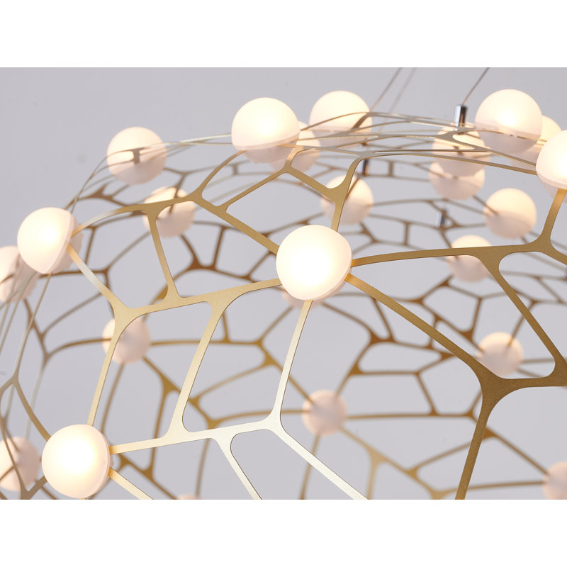 Everly Quinn 47 - Light Unique Gold Honeycomb ORB Dimmable LED ...