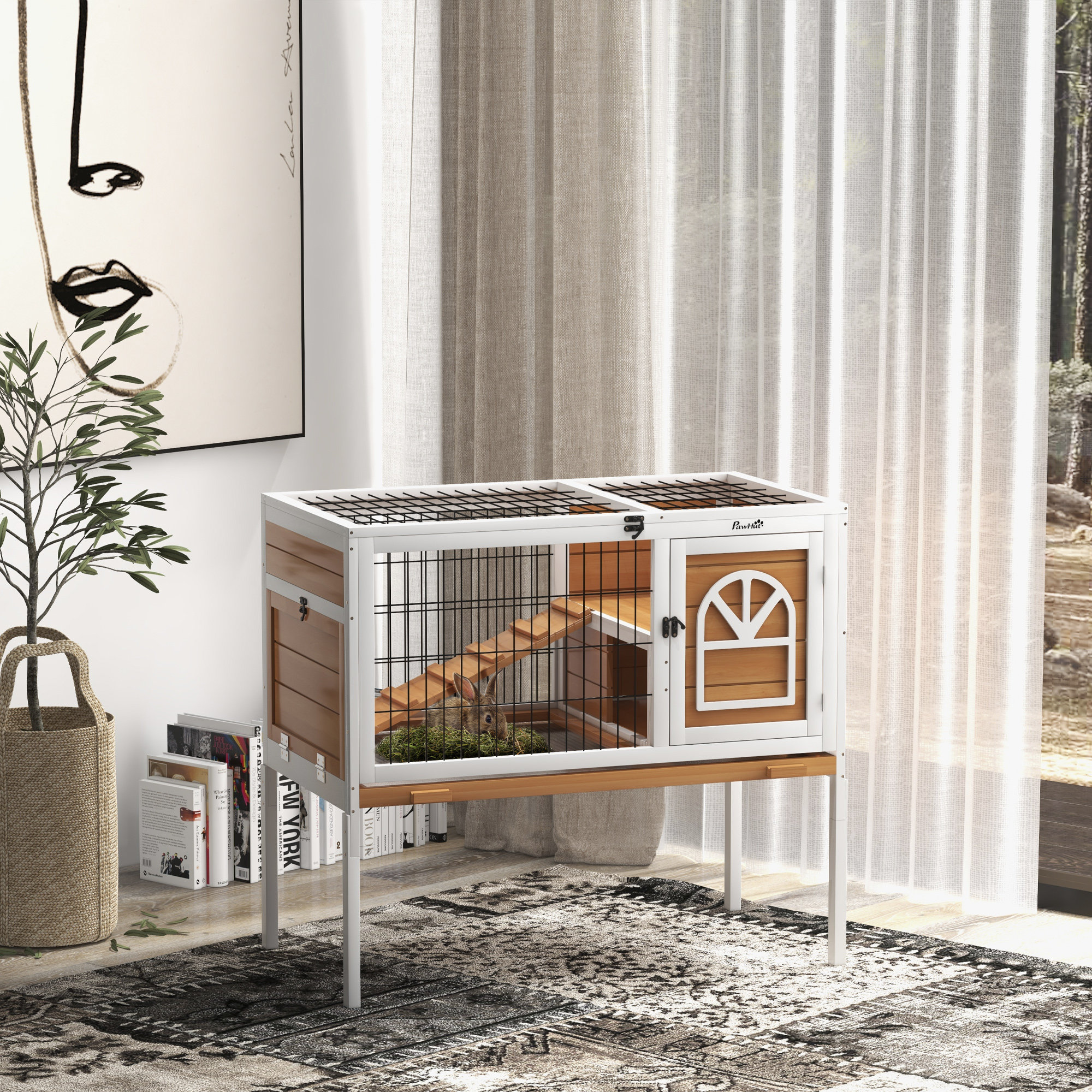 PawHut Weather Resistant Rabbit Cage,Hutch,Run | Wayfair.co.uk