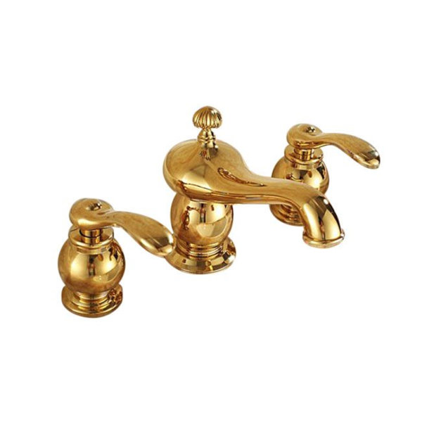 Juno Showers Nantes Ivory Dual Handle Mixer Tap Gold Bathroom Faucet ...