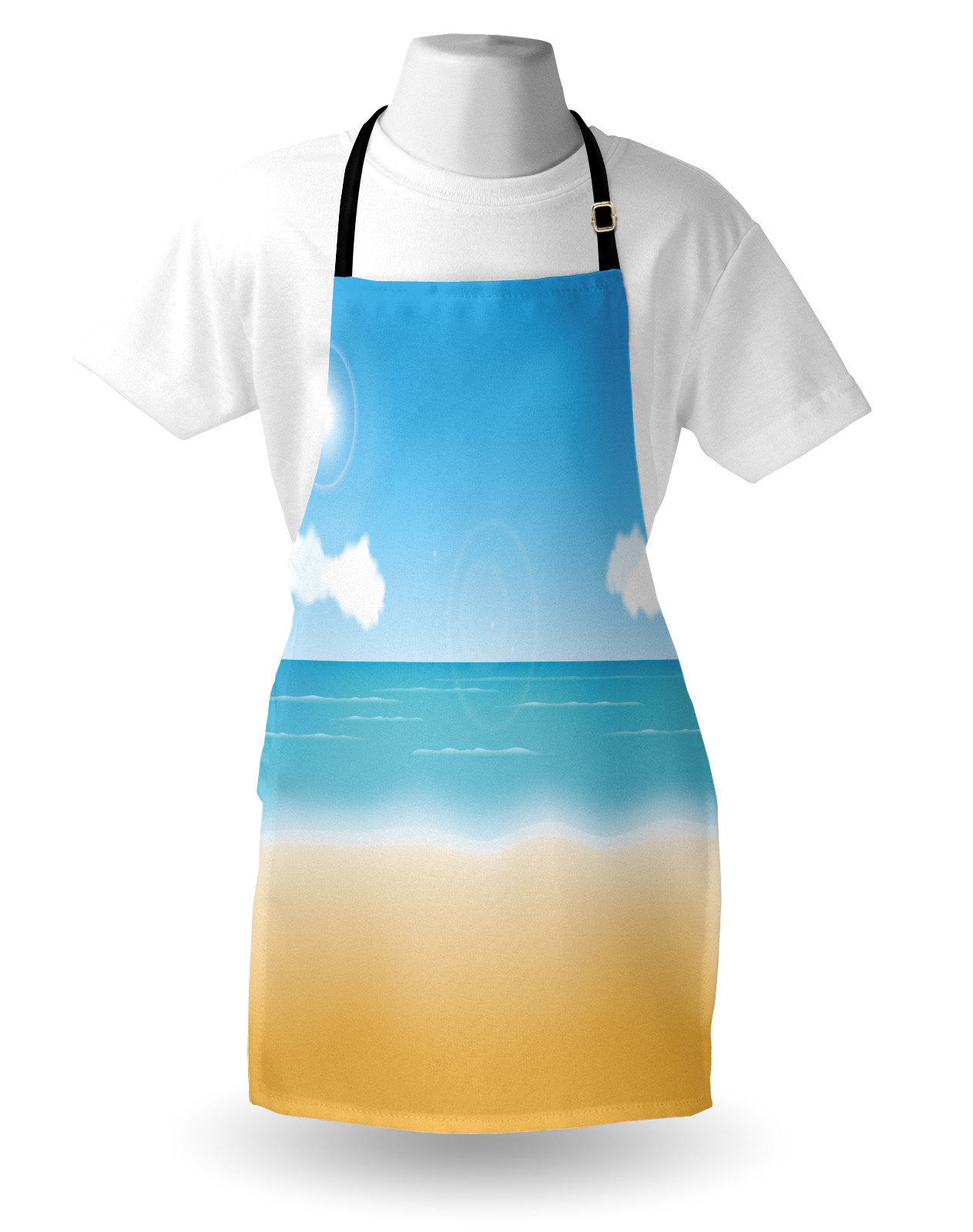 East Urban Home Beach Apron Unisex, Relaxing Sunny Seaside, Adult Size ...