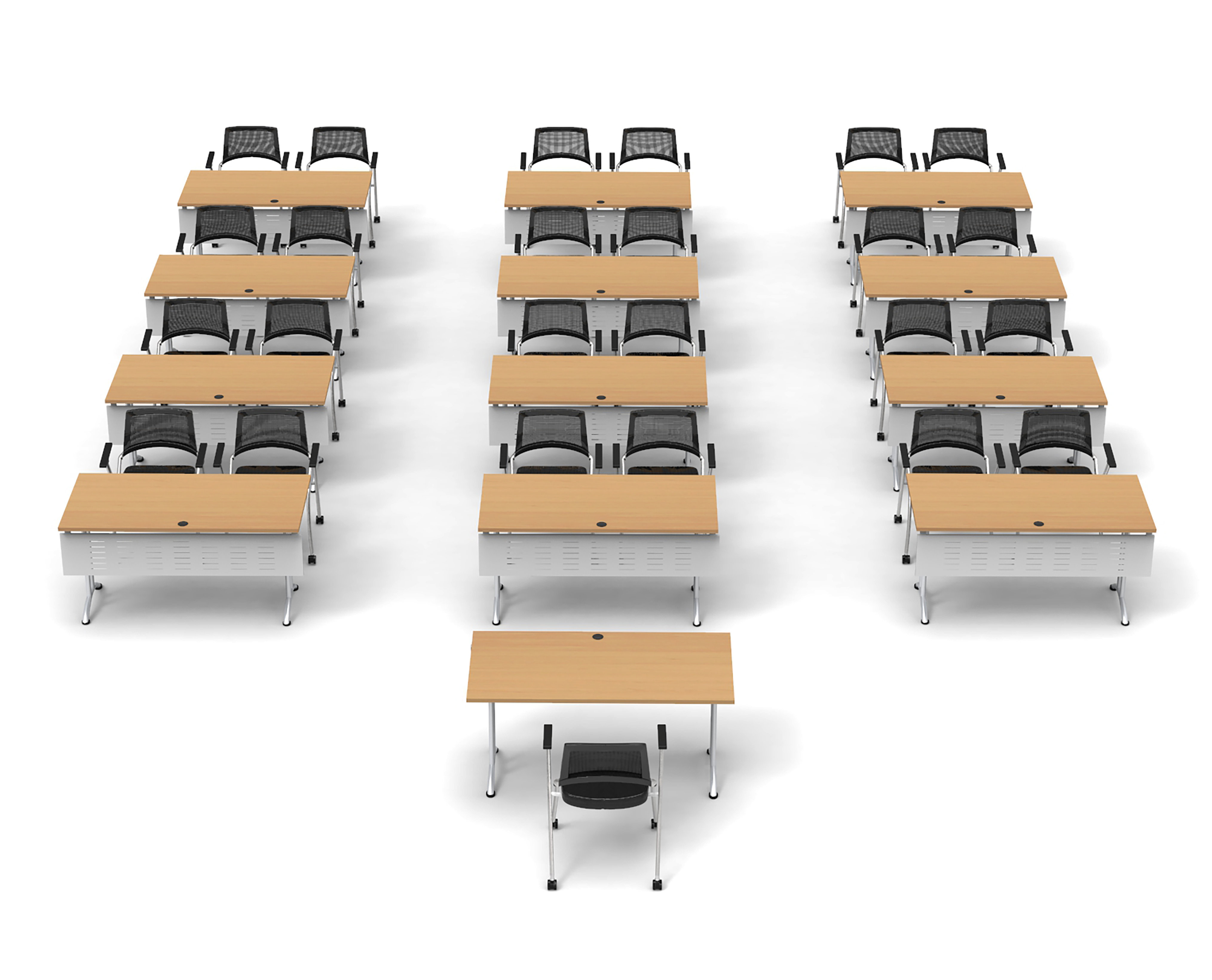 TeamWORK Tables 25 Person Training Meeting Seminar Tables with Modesty ...