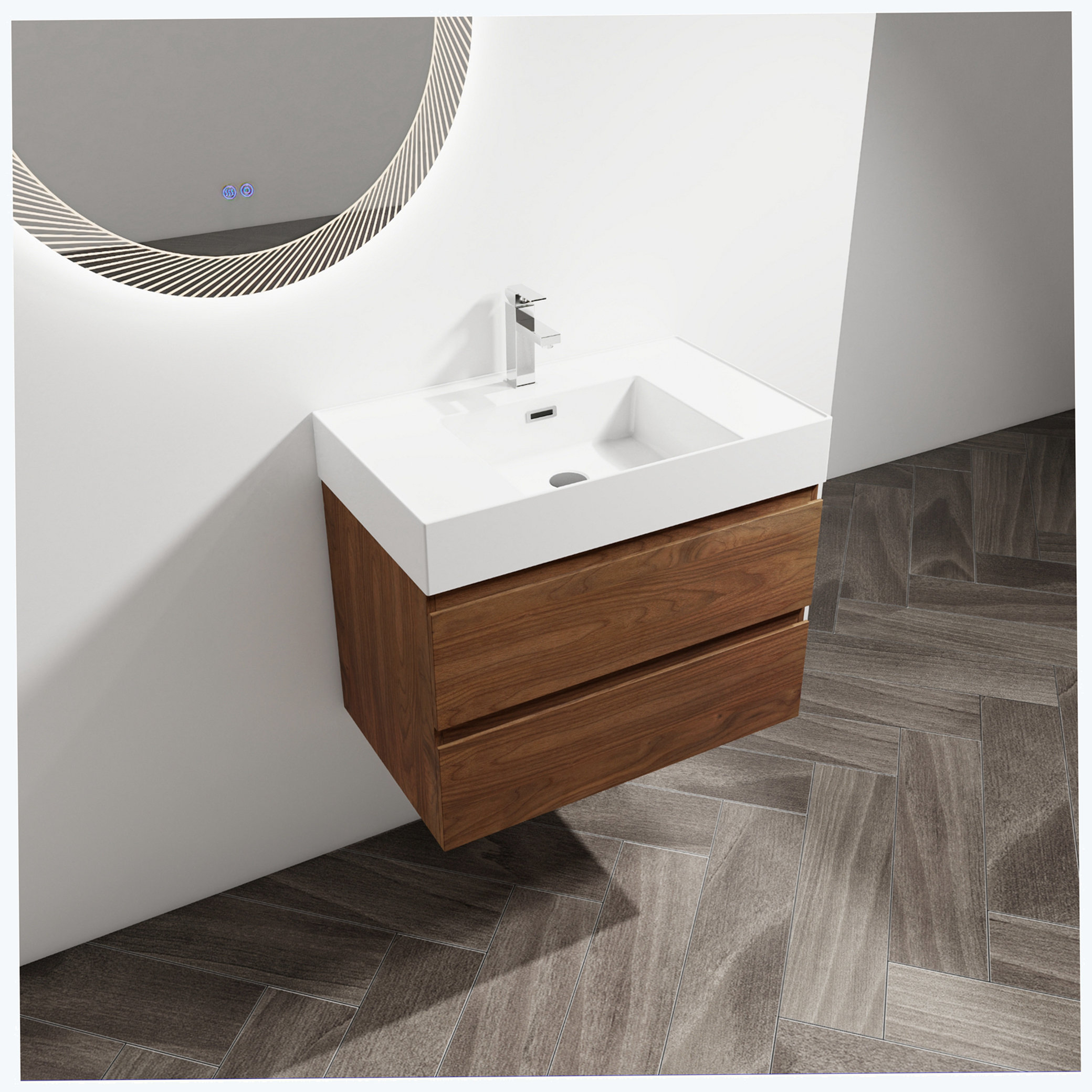 Ebern Designs Gromling 29.5'' Single Bathroom Vanity with Ceramic Top ...