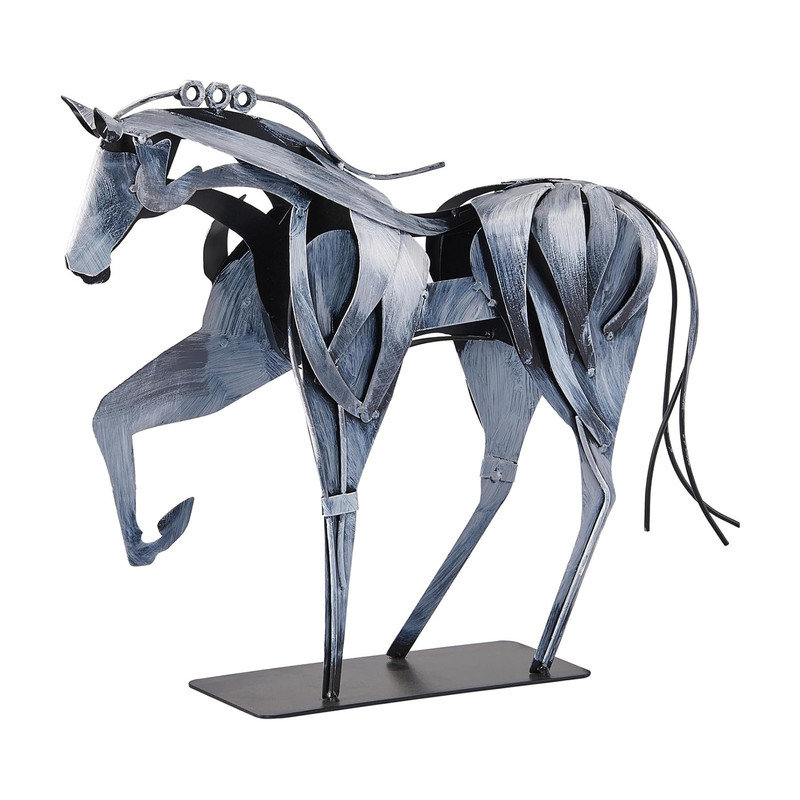 Bloomsbury Market Metal Horse Statue Decor, Modern Horse Sculpture ...