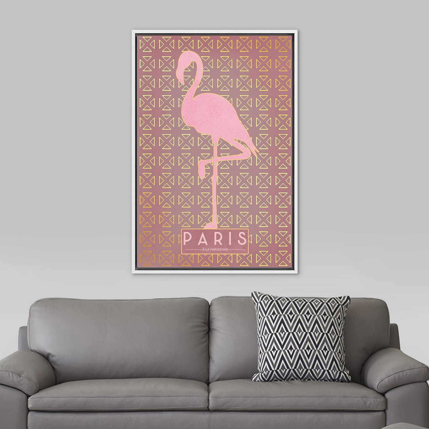 IDEA4WALL Bright Preppy Animals IDEA4WALL Framed Canvas Print Wall Art ...