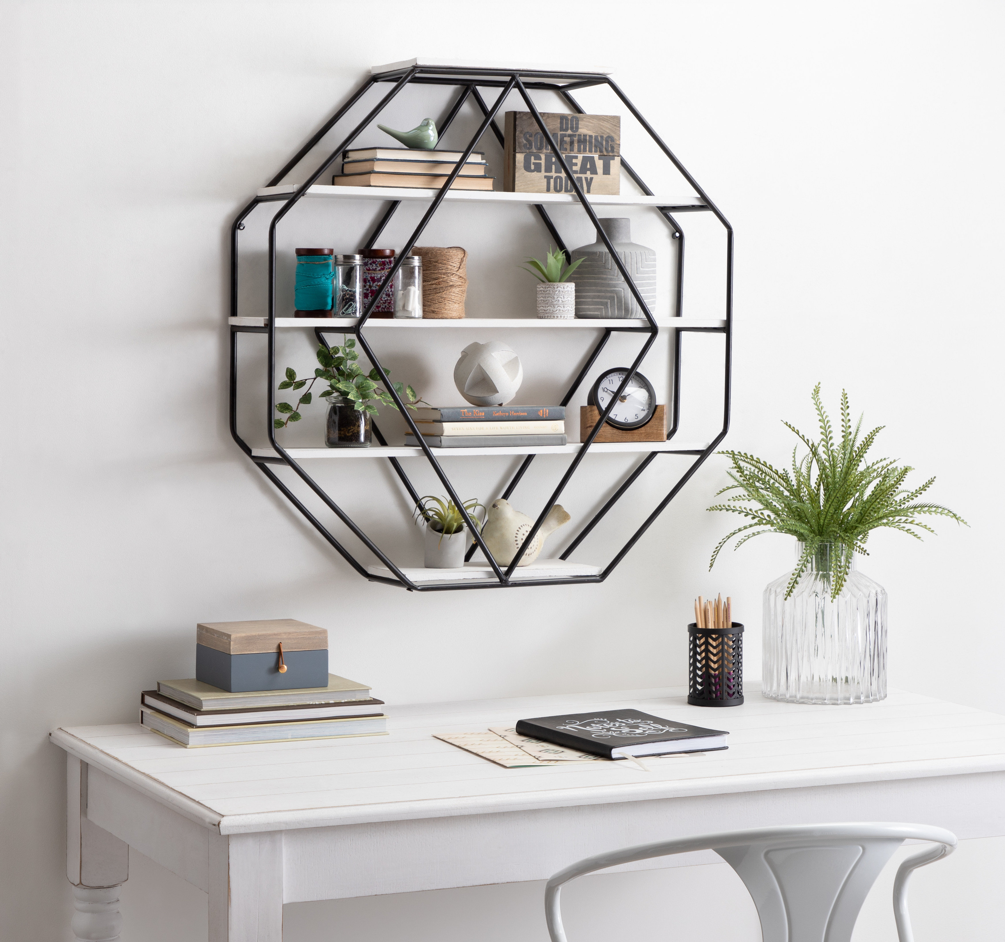 Mistana™ Colten 5 Shelf Octagon Wall Shelf & Reviews | Wayfair