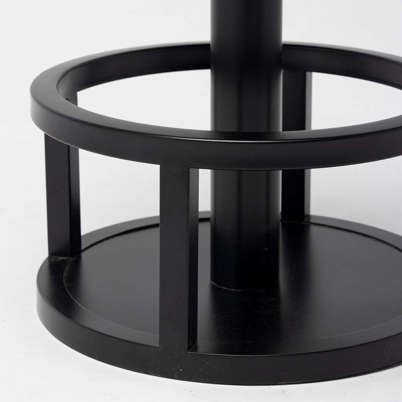 Interlude Drake Counter Stool - Black/ Cream Latte | Perigold