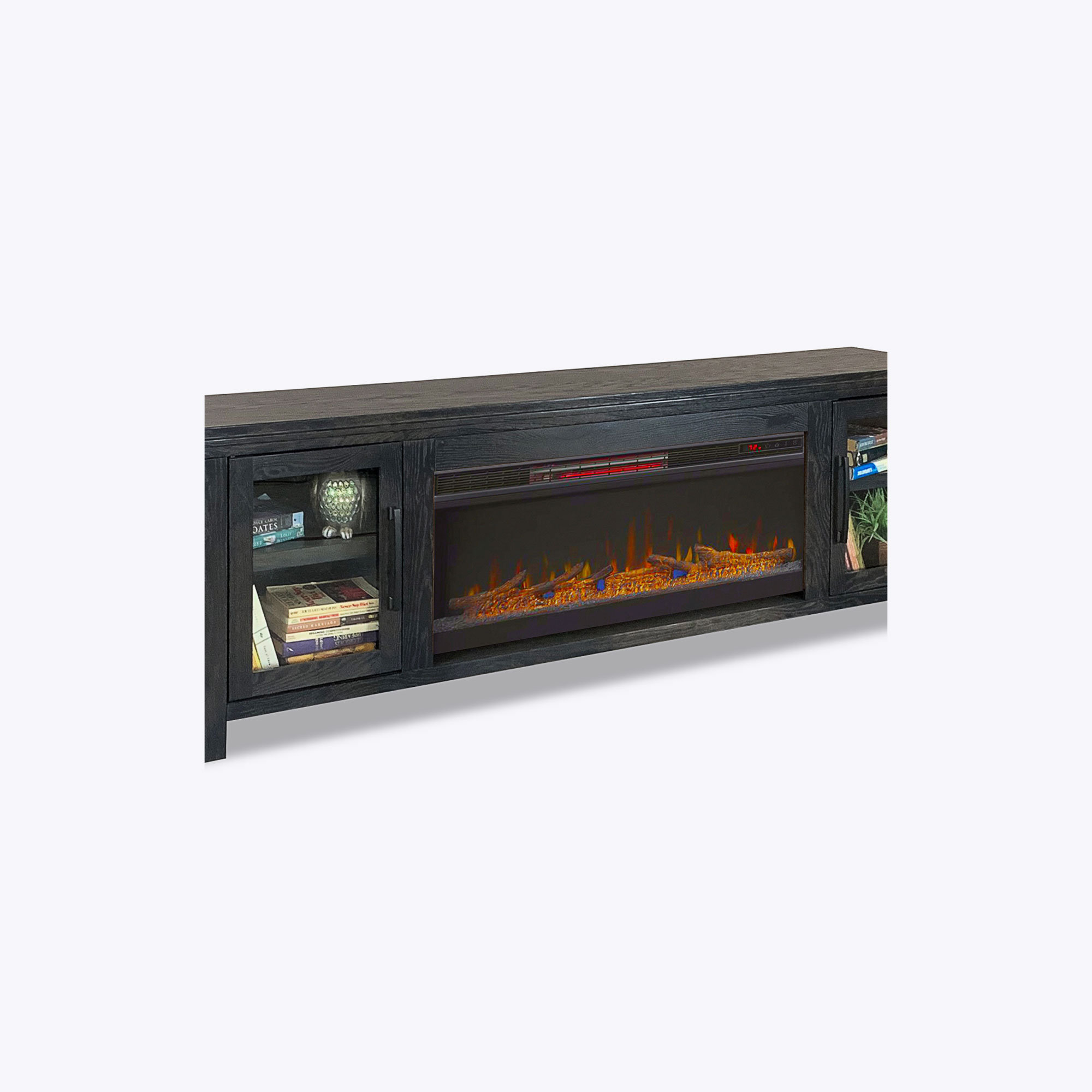 Red Barrel Studio® 86 inch Electric Fireplace TV Console for TVs up to ...