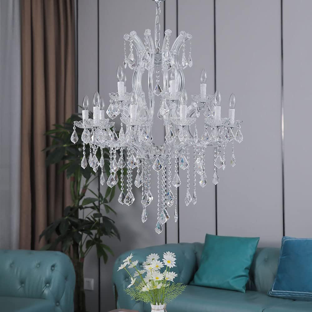 Everly Quinn Luxury Maria Theresa Crystal Chandelier - Modern Chrome ...