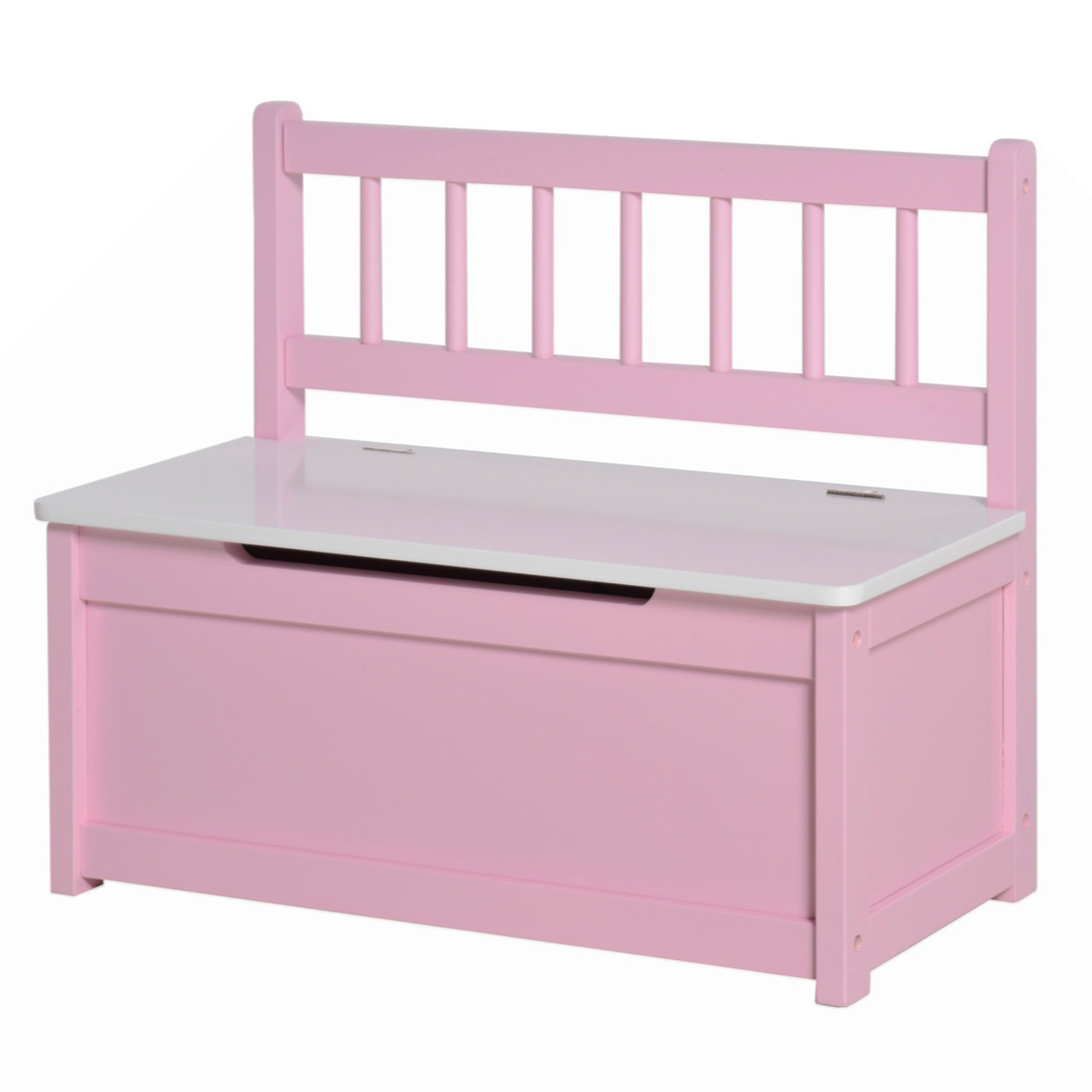 Harriet Bee Qaba Toddler Toy Box Storage Bench With Large 27 L Interior ...