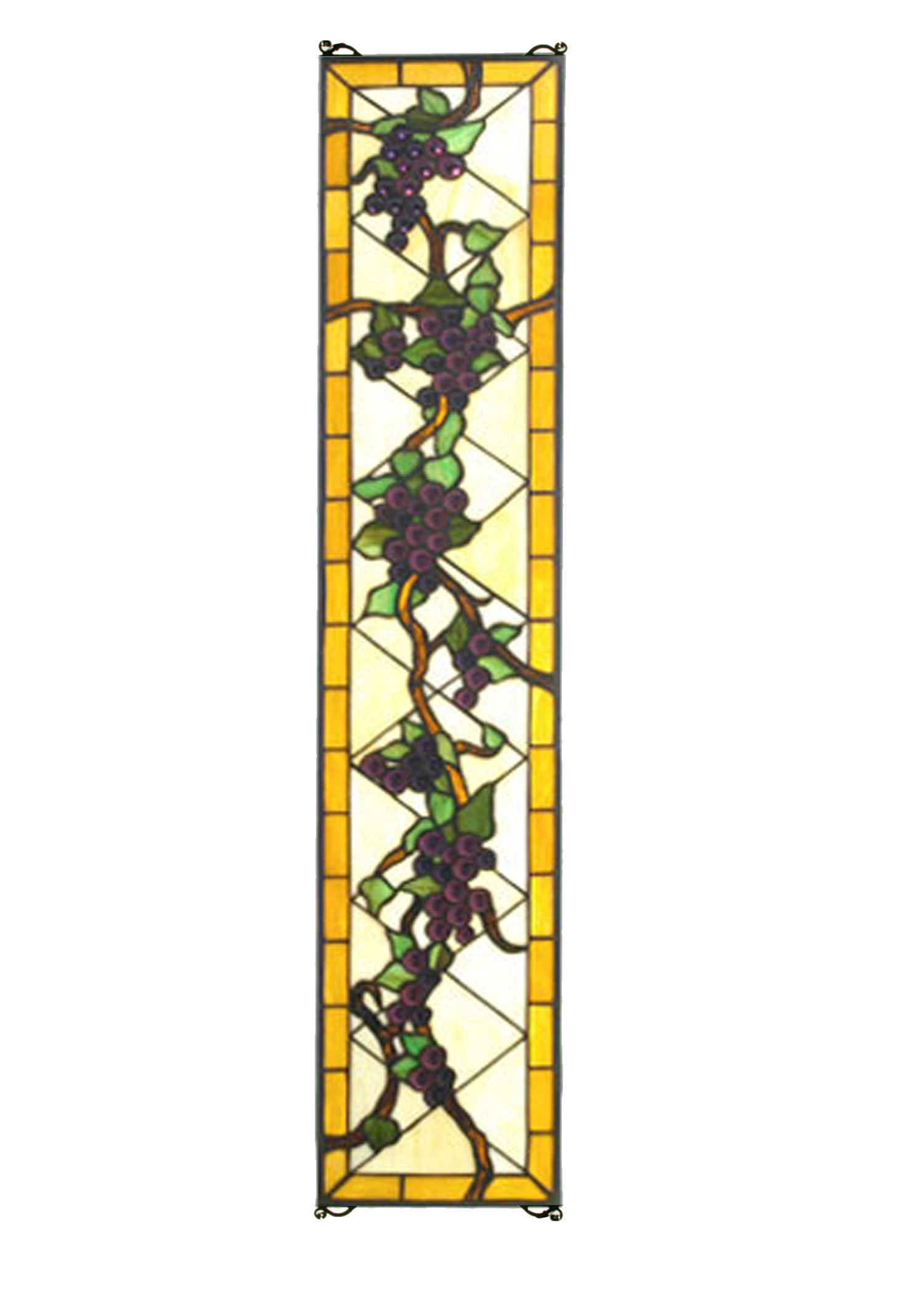 Meyda Lighting Jeweled Grape Stained Glass Window | Wayfair
