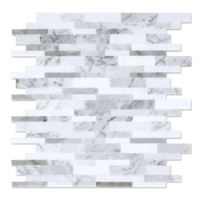 Speed tiles 11.34'' W x 11.65'' L Natural Stone Peel and Stick Mosaic ...