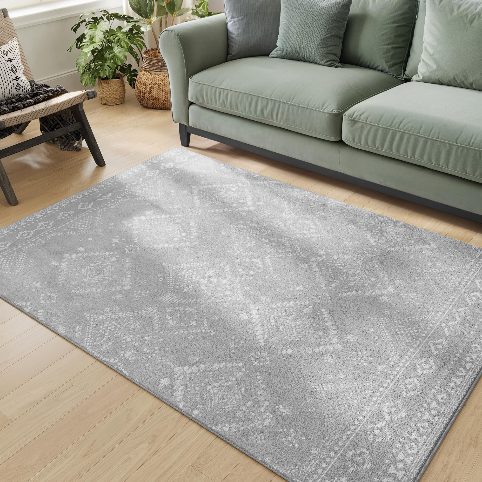 Foundry Select HOME Area Rug, 5X7 Ft Rug For Bedroom, Non-Slip Carpet ...