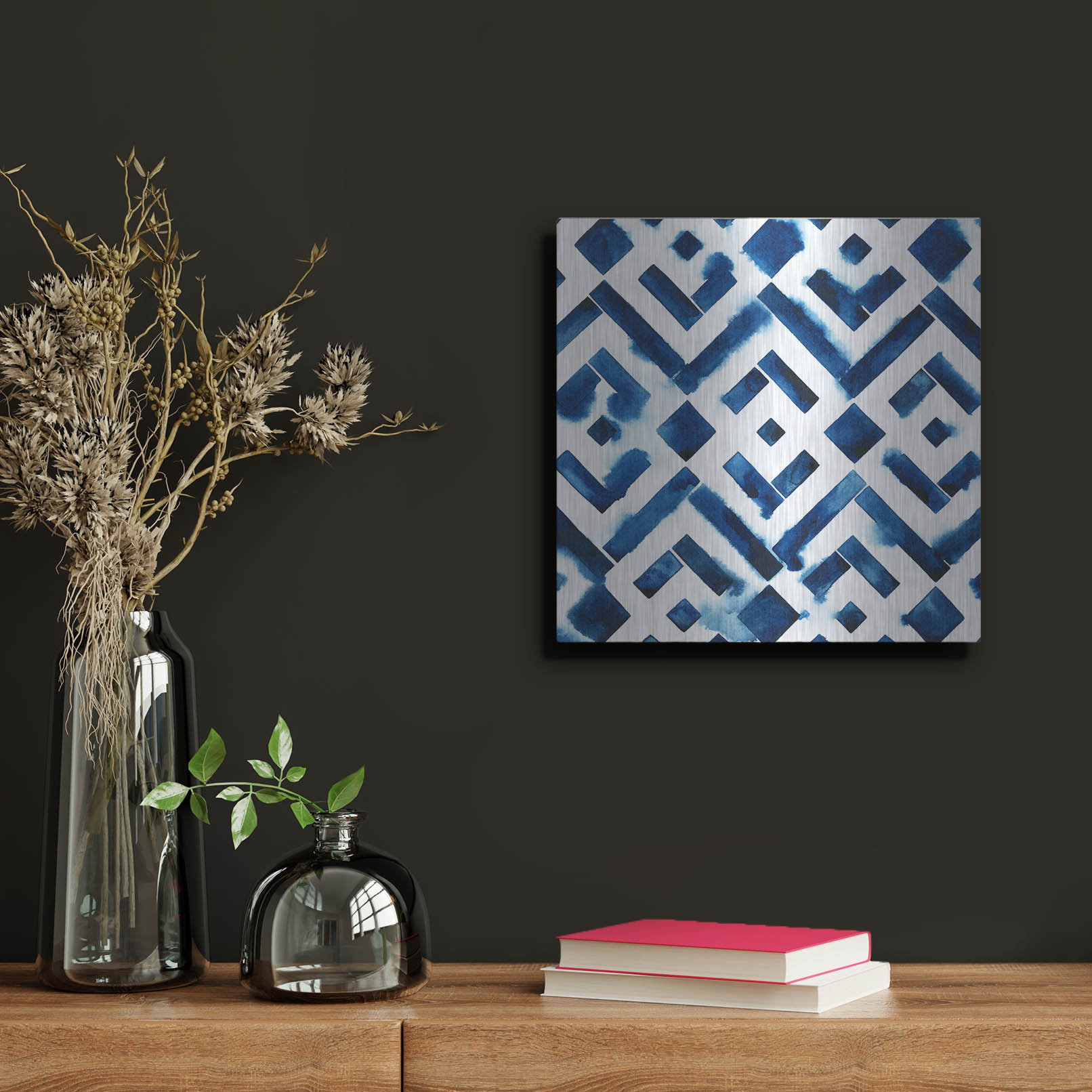 Ivy Bronx " Cobalt Watercolor Tiles II " by Grace Popp | Wayfair