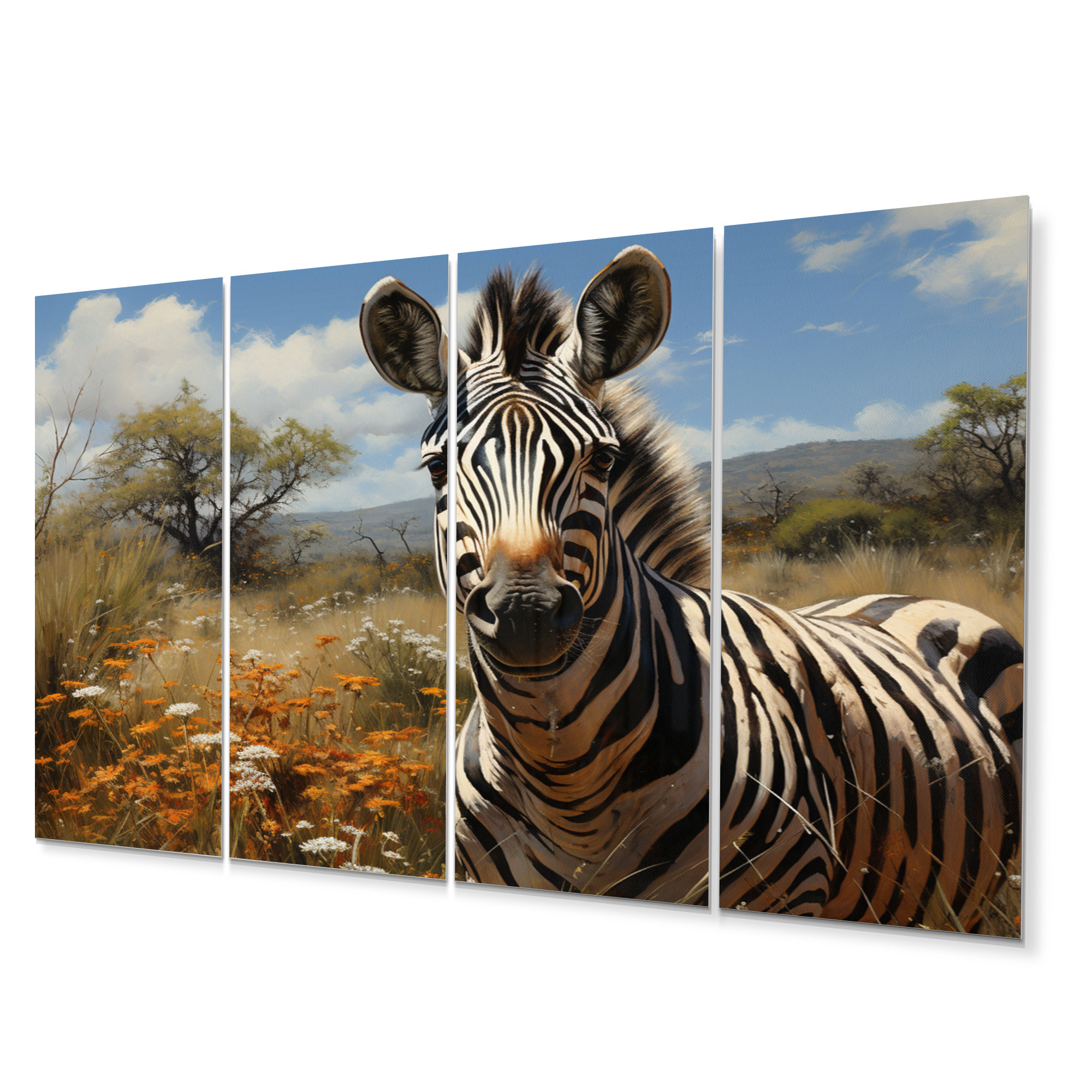 Dakota Fields Zebra Impressionistic Equus This II - Animals Metal Wall ...