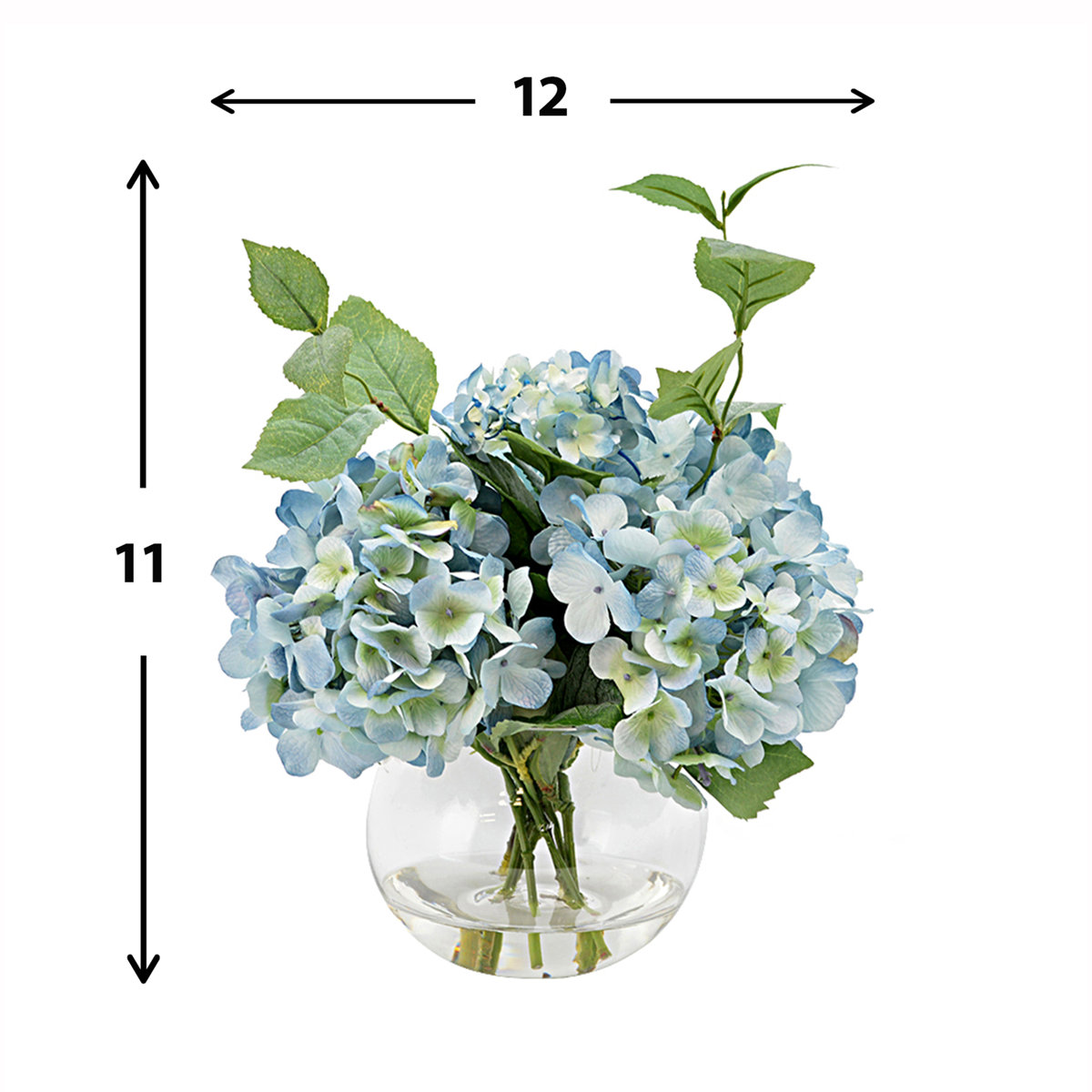 Creative Displays, Inc. Hydrangea Floral Arrangements in Glass Vase ...