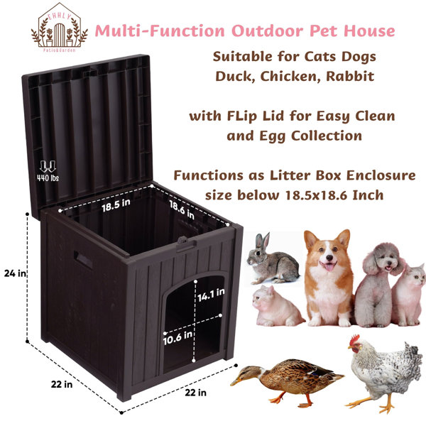 Archie & Oscar™ Outdoor Cat House for Winter Waterproof, Outside ...