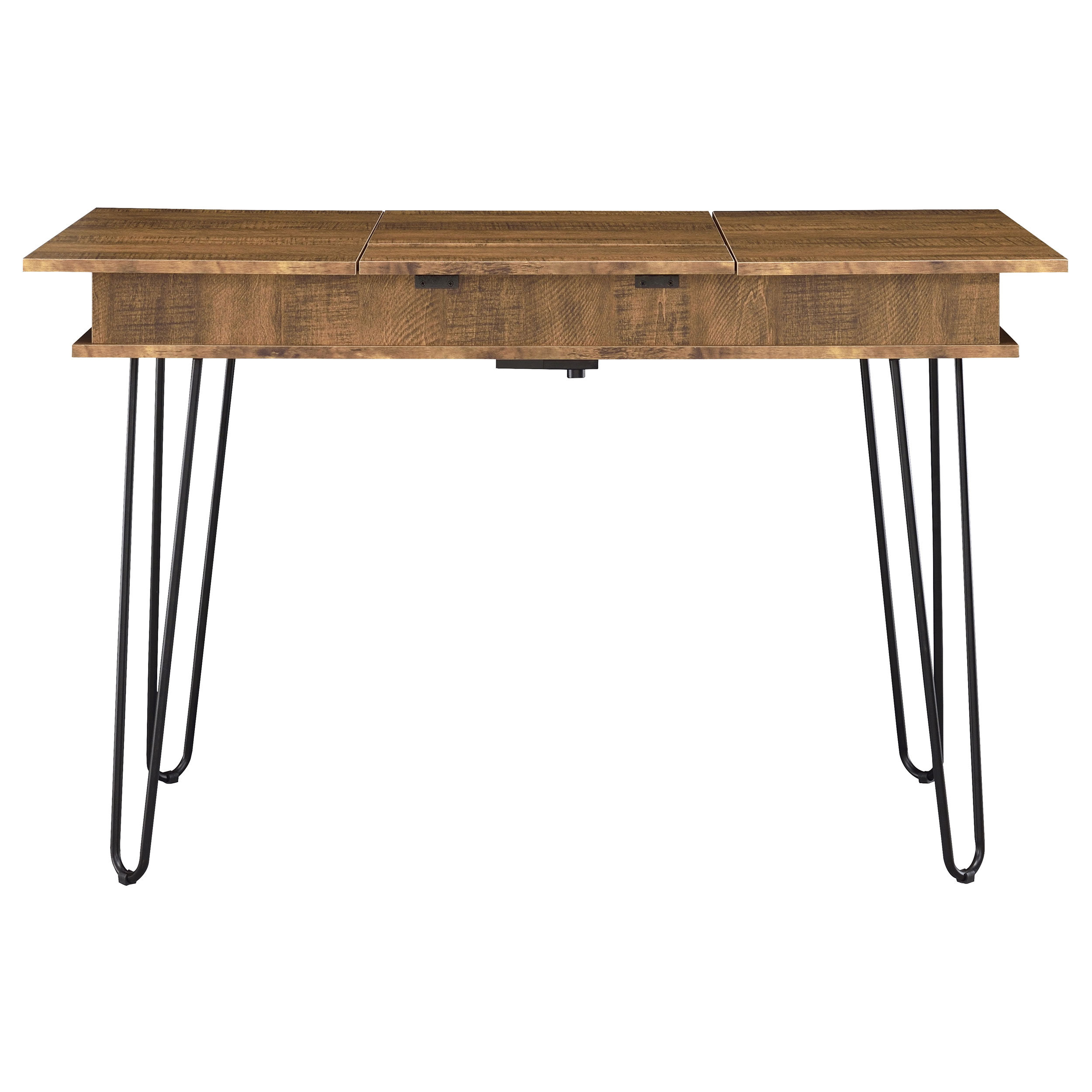 17 Stories Renado Writing Desk With 4 Hidden Storages Rustic Amber ...