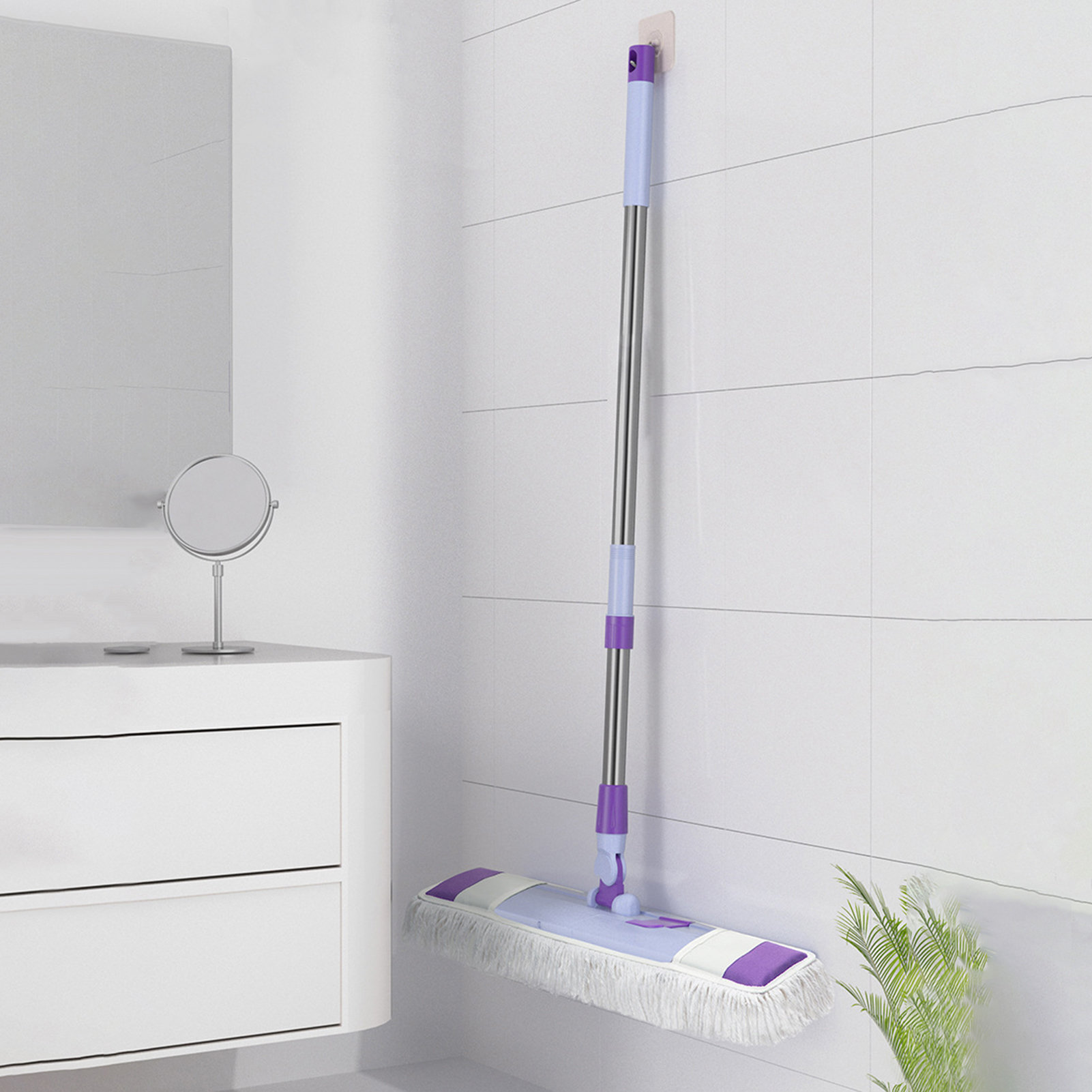 Bluelans 1 Set Home Mop Set with Replaceable Washable Pads 360 Degree ...