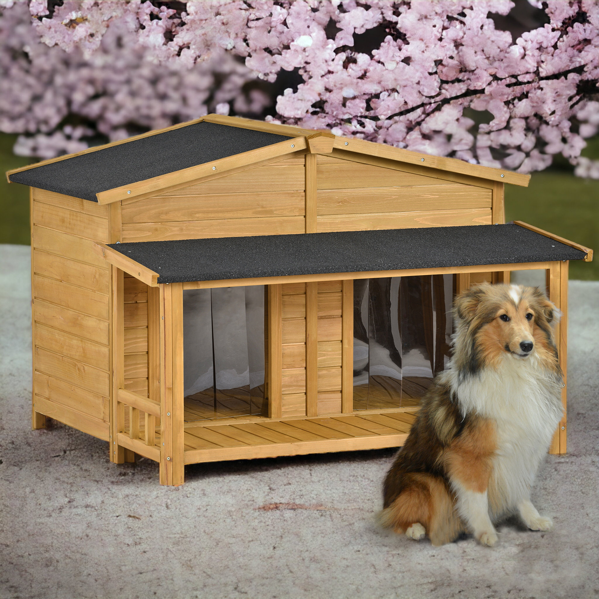 Tucker Murphy Pet™ Danina Solid Wood Dog House | Wayfair