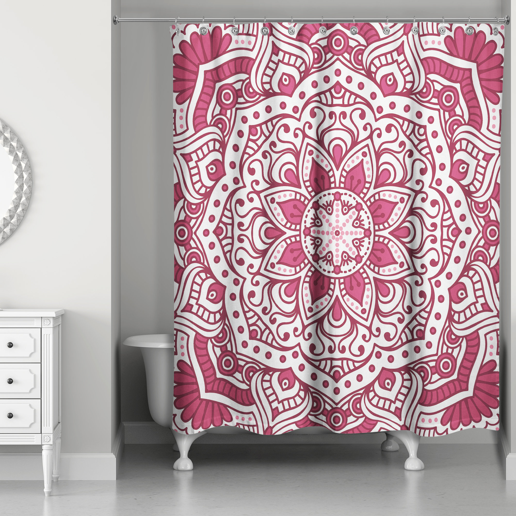 Bungalow Rose Daley Pattern Single Shower Curtain | Wayfair