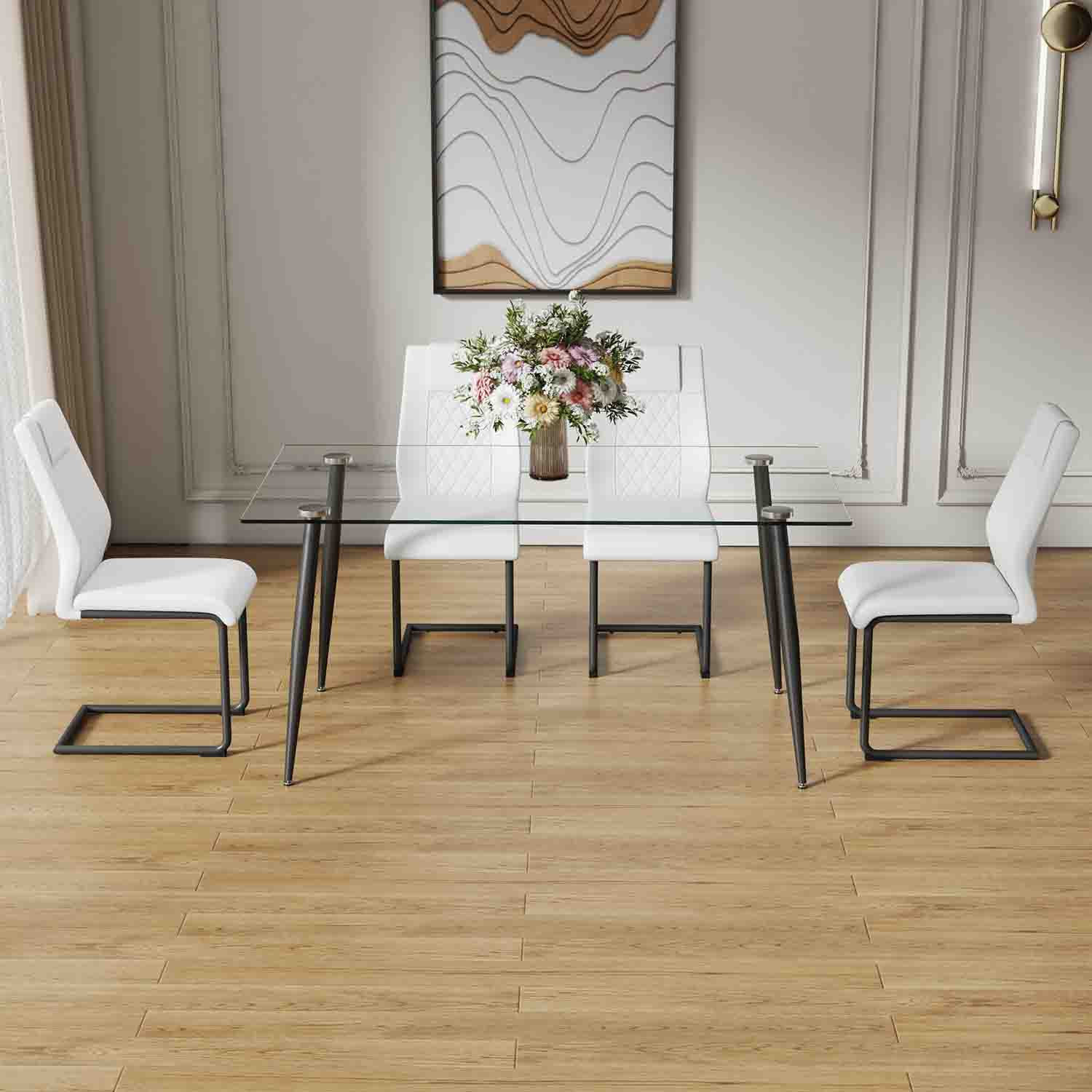 Ivy Bronx Marcilene Rectangular 63'' L x 35.4'' W Dining Set | Wayfair