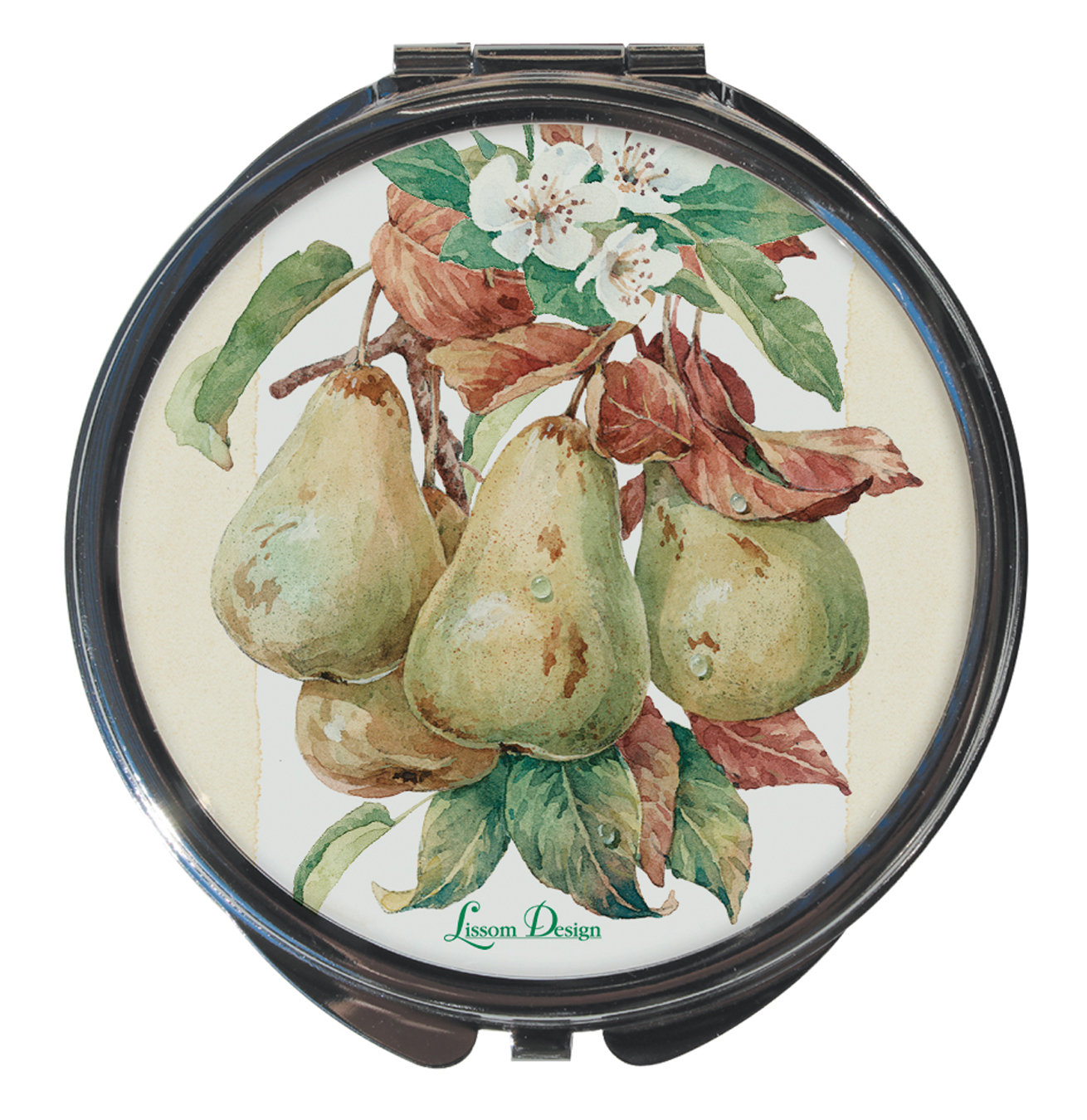 Lissom Design Fresh from the Farm Round Compact Mirror Decorative Box ...