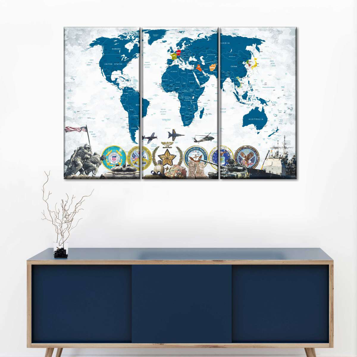 Trinx US Wars World Map Multi Piece Canvas Print - Wayfair Canada