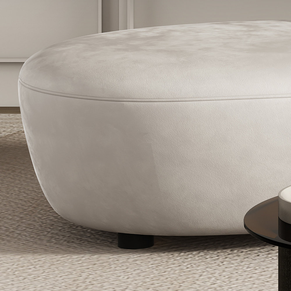 SUPROT Shaped Semi-circular Modern Chair Upholstered Chaise Lounge ...