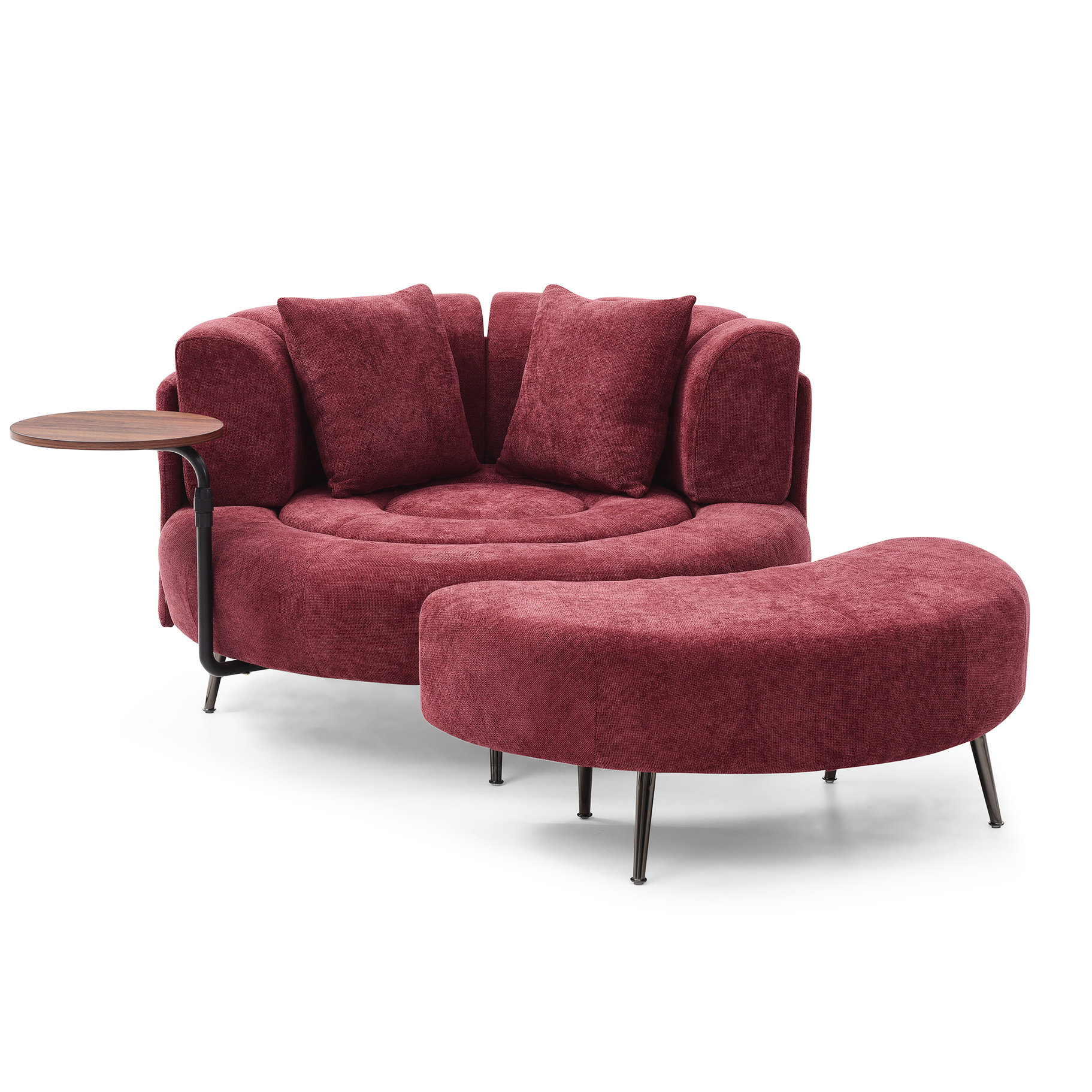 Mercer41 Oversize Chair With , Medium - Firm Armless Chair, Fiber Pad ...