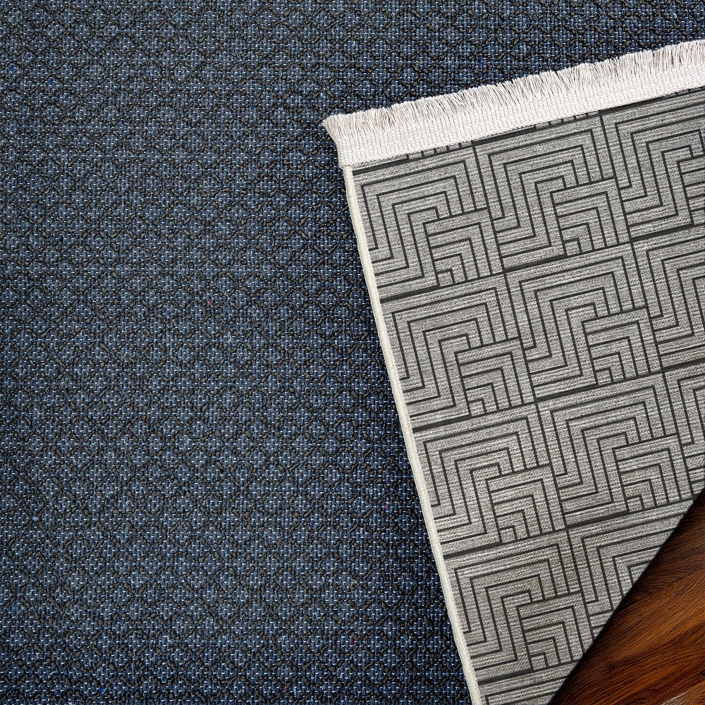 Corrigan Studio® Geometric Cotton Wool Rectangle Area Rug | Wayfair