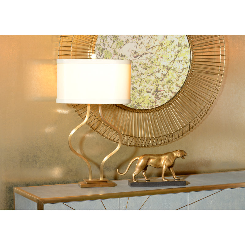 Wildwood Bow 31" Antiqued Brass Table Lamp | Wayfair