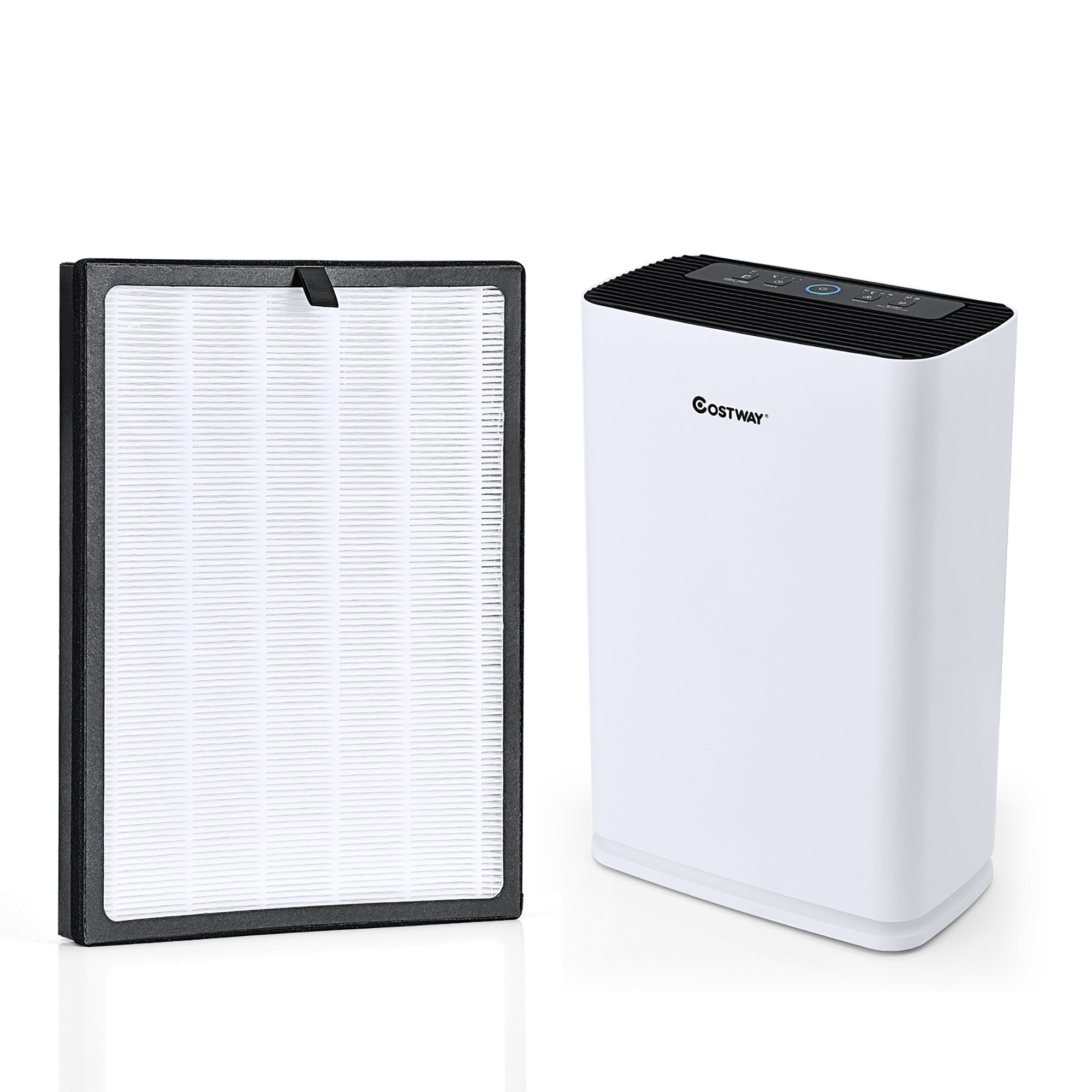 Costway Filtre purificateur d'air de rechange Hepa 2 pièces H13 Costway ...