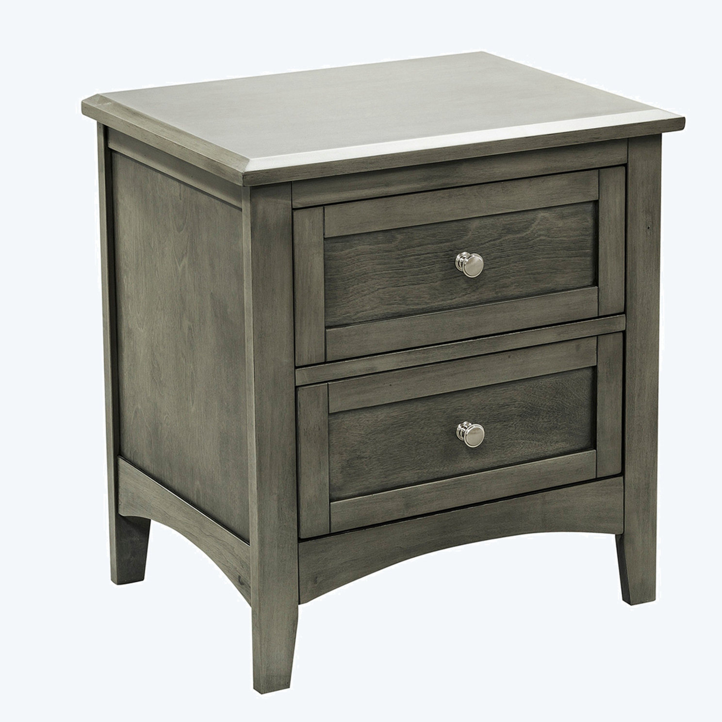 Gracie Oaks Shanda Solid Wood Nightstand | Wayfair