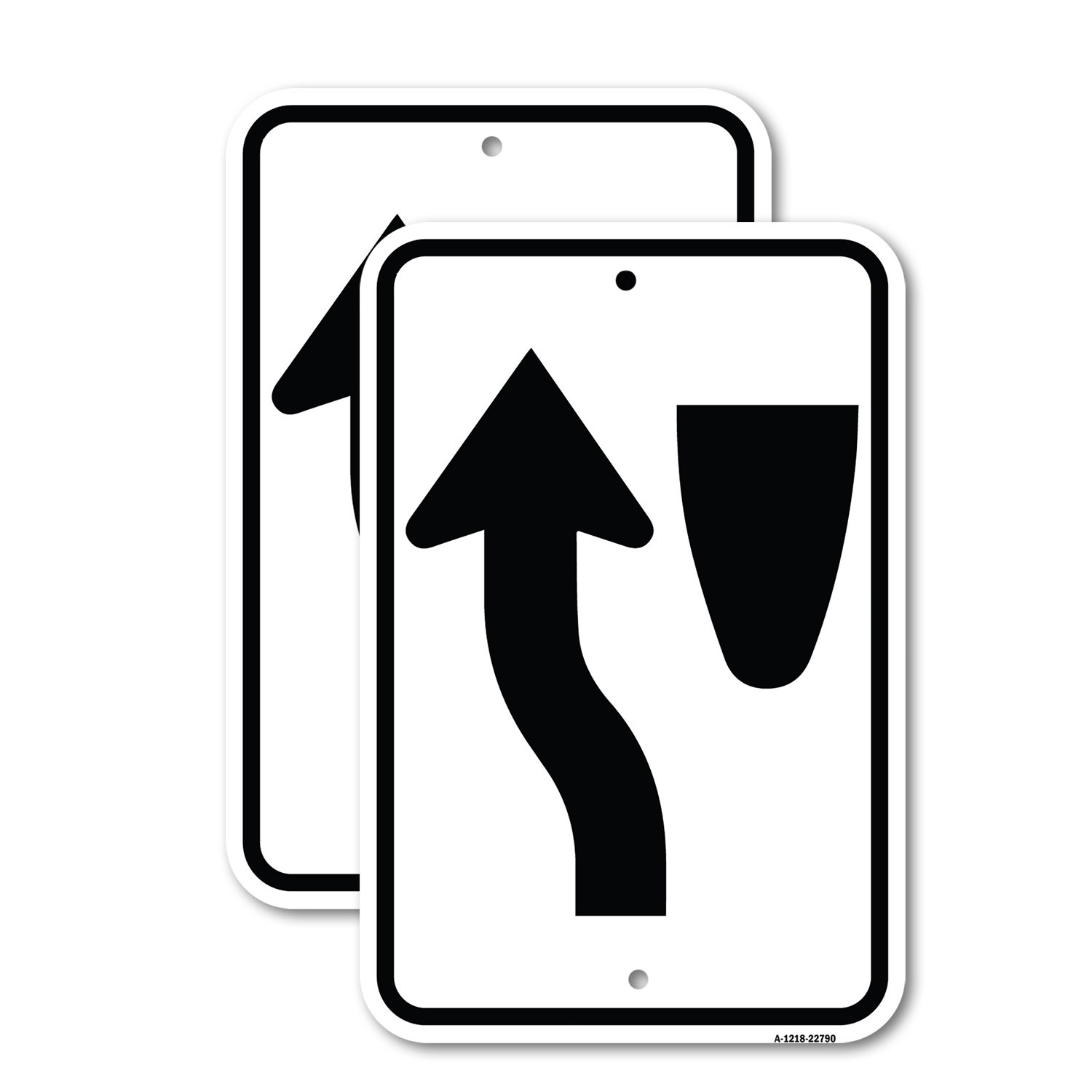 SignMission Traffic Sign Keep Left Symbol Aluminum Sign | Wayfair