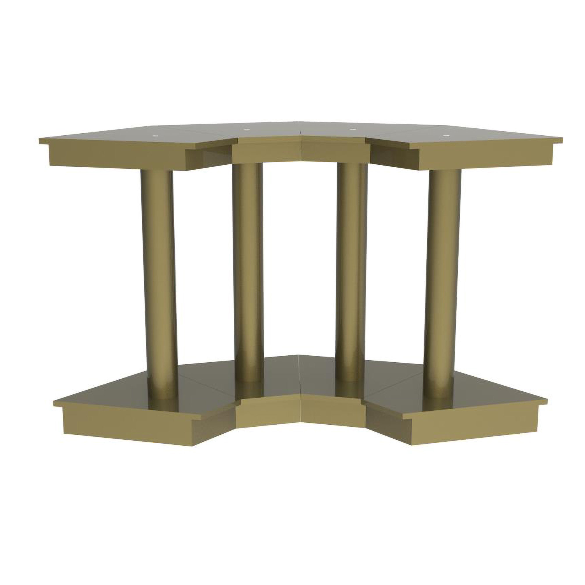 FixtureDisplays Assembled Gold Color Riser Stand, Church Podium Pulpit ...