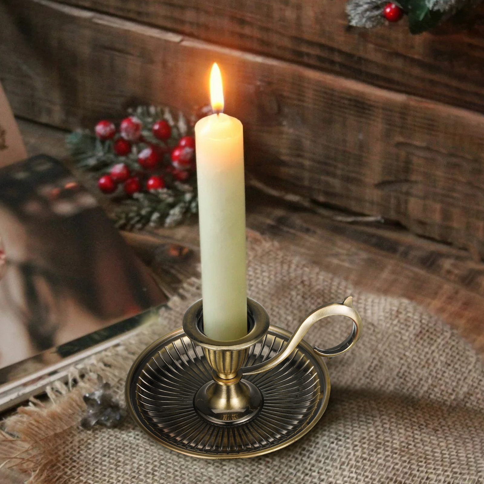 House of Hampton® Retro Metal Taper Candle Holder Vintage Candlestick ...