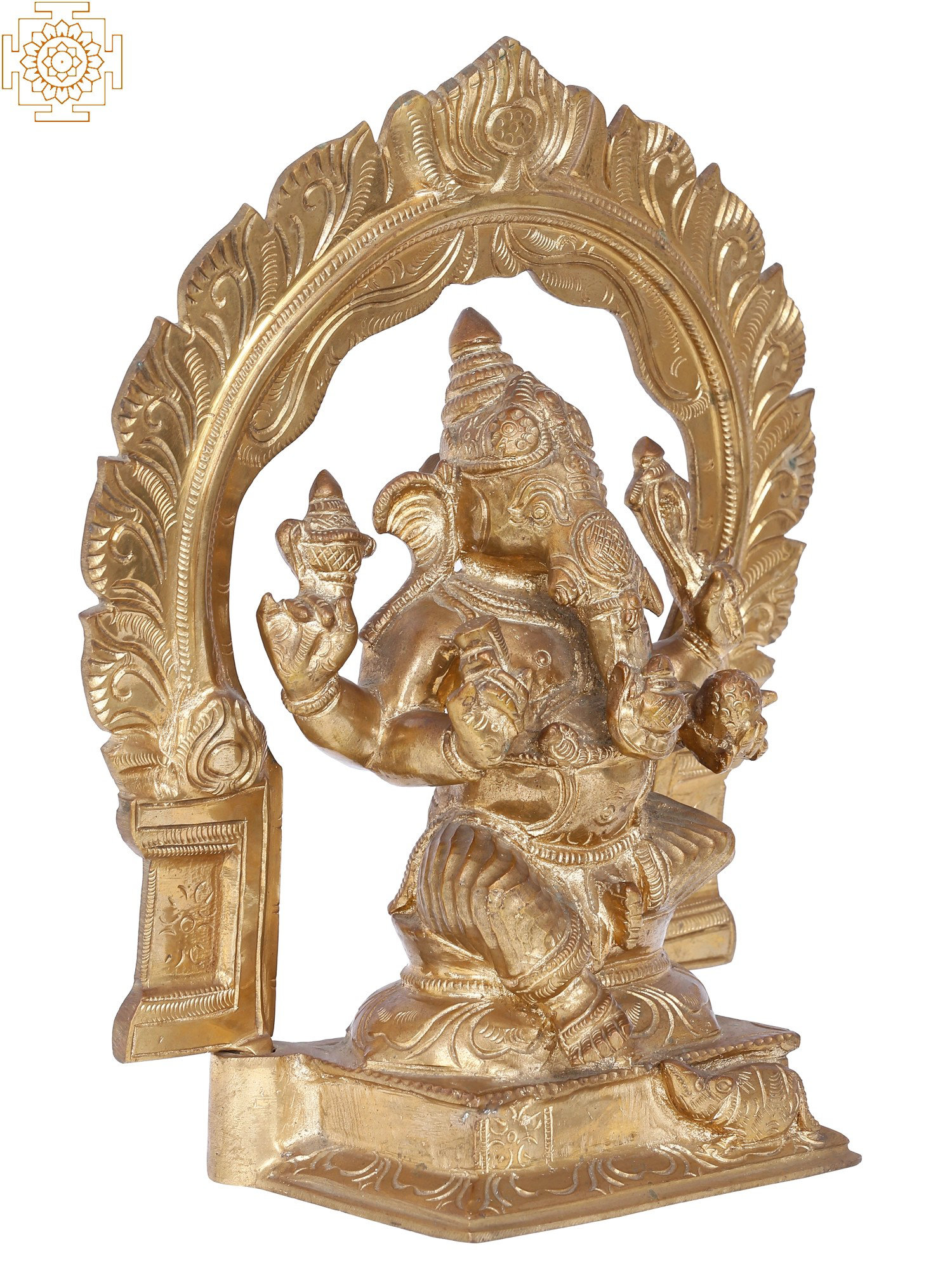 Exotic India 12'''' Ganesha Seated On Throne | Madhuchista Vidhana ...