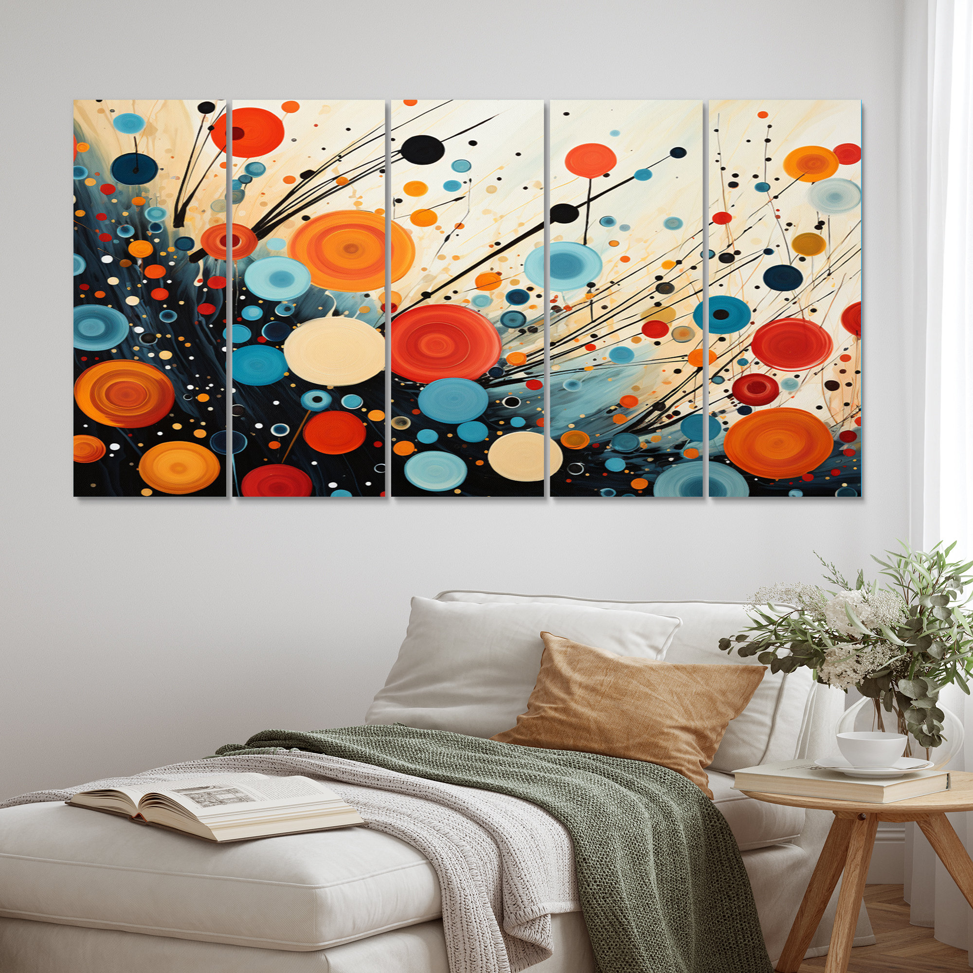 Winston Porter Colorful Mid Century Abstract Fusion VI On Canvas 5 ...