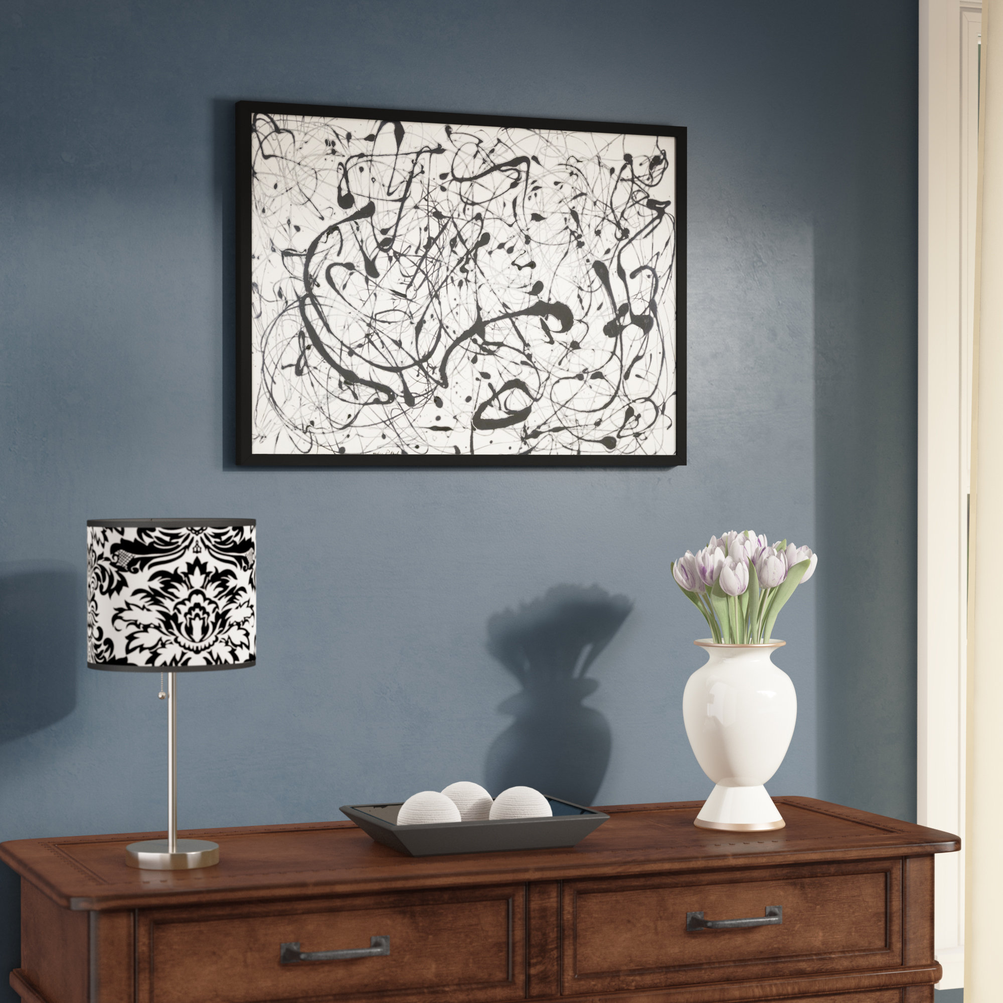Vault W Artwork 'Number 14: Gray' by Jackson Pollock - Picture Frame ...