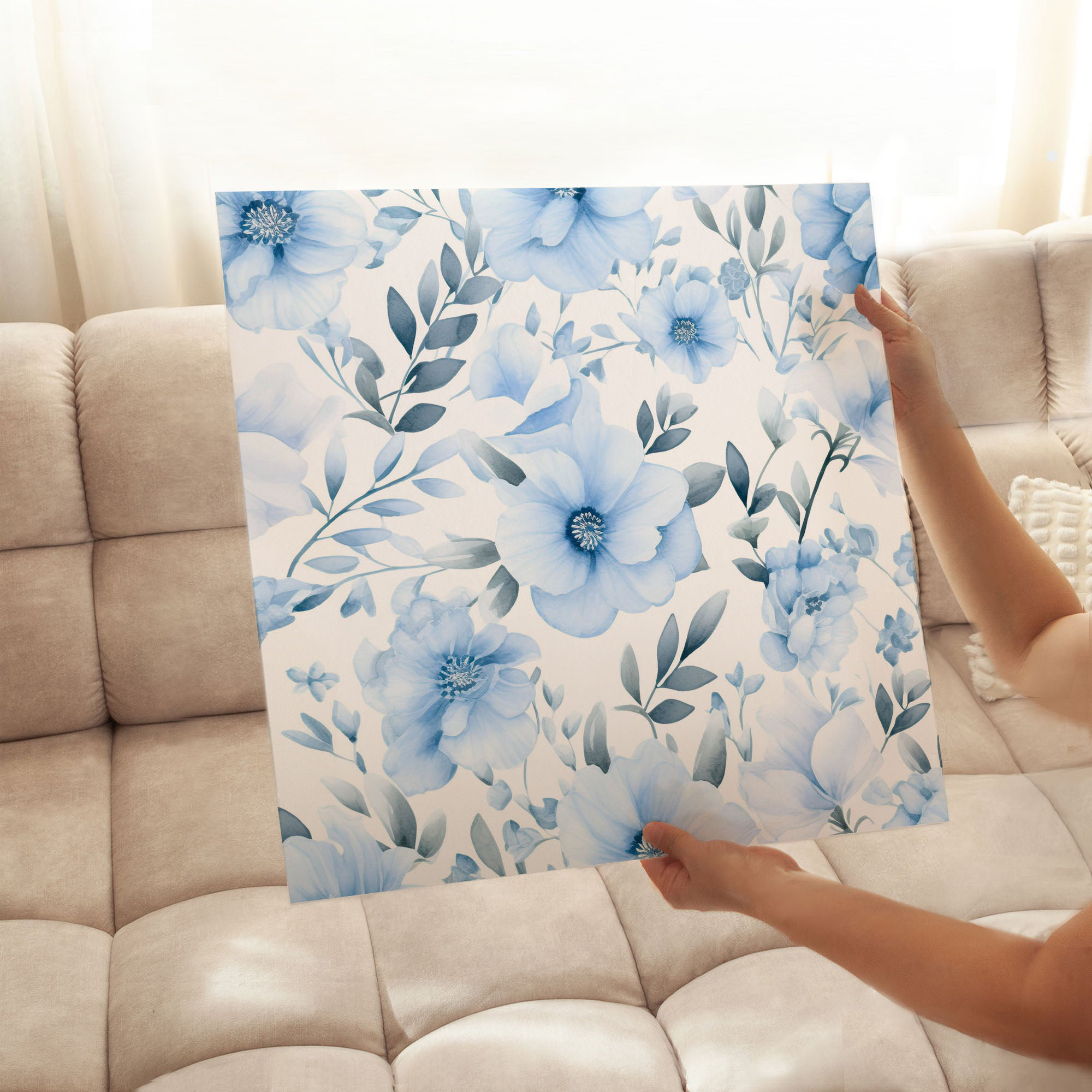 Winston Porter Floral Blue Flower Cottagecore Pattern I Cottage ...