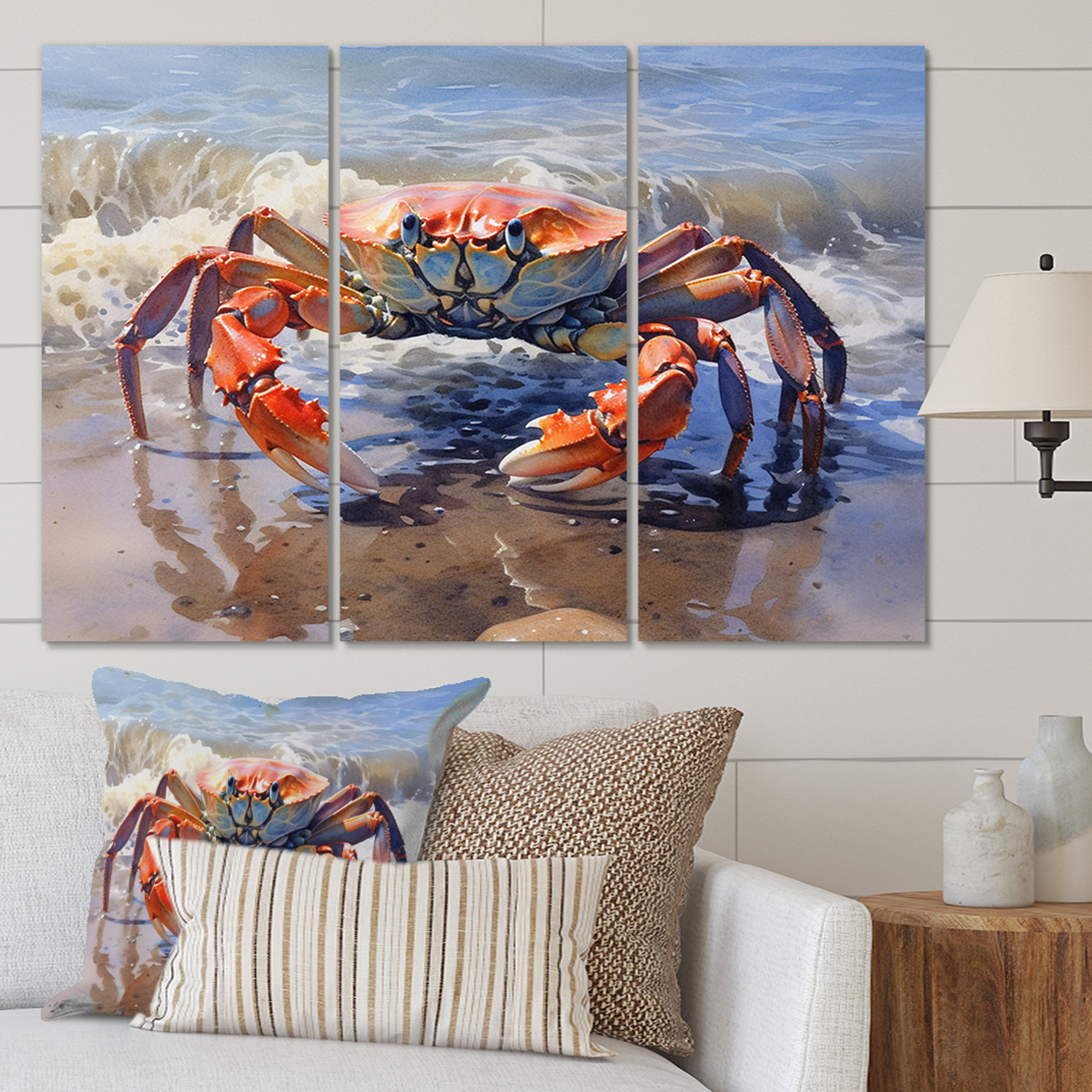 Design Art Crab Beachcombers II - Animals Metal Wall Decor Set | Wayfair