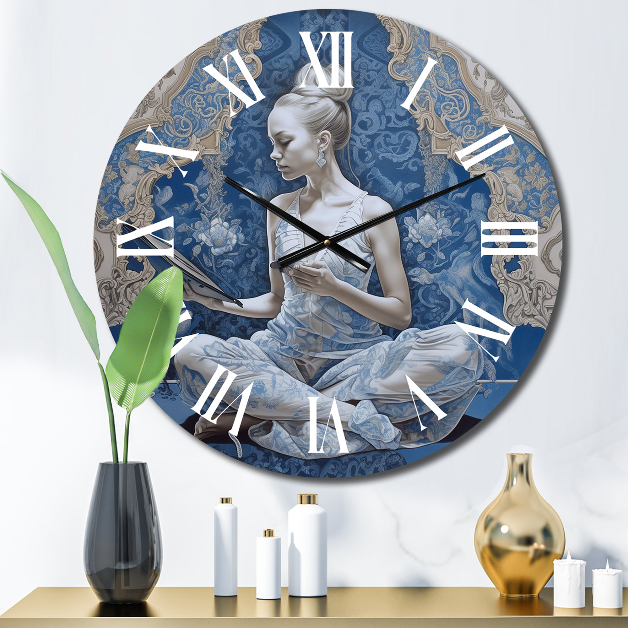Design Art Stylish Cyber Girl Influencer Wall Clock | Wayfair