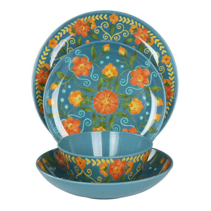 Laurie Gates Melamine Dinnerware Set - Service for 4 | Wayfair