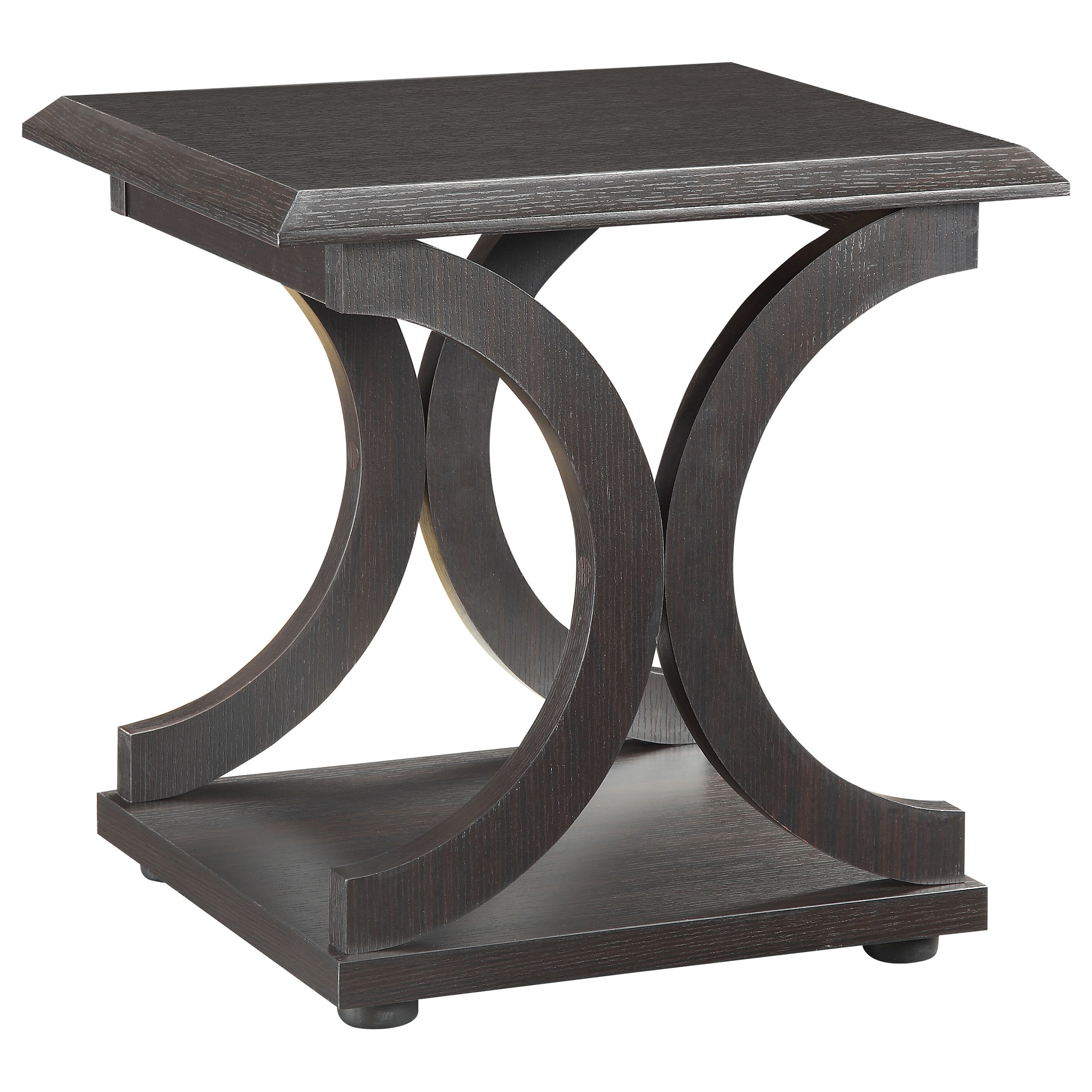 Ivy Bronx Shelly Rectangular Engineered Wood Side End Table Cappuccino ...