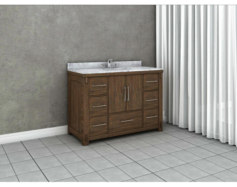 August Grove® Asellus 48'' Free Standing Single Bathroom Vanity with ...