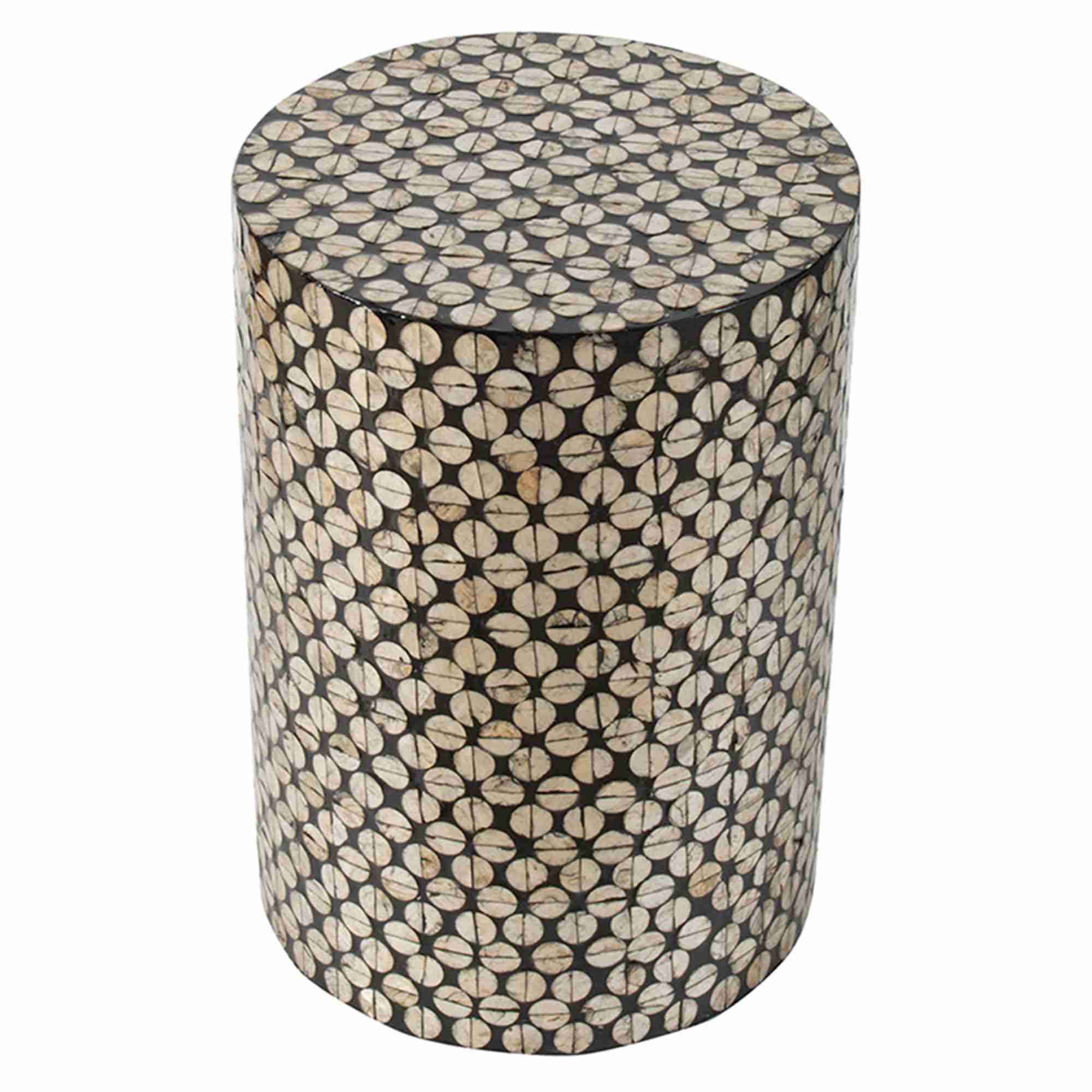 Latitude Run® D14x20" Cylindrical Garden Capiz Stool, Accent Side Table ...