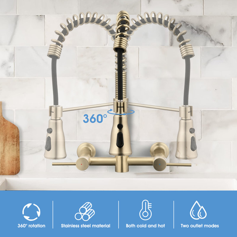 VANITYFAIR Pull Down Kitchen Faucet & Reviews | Wayfair