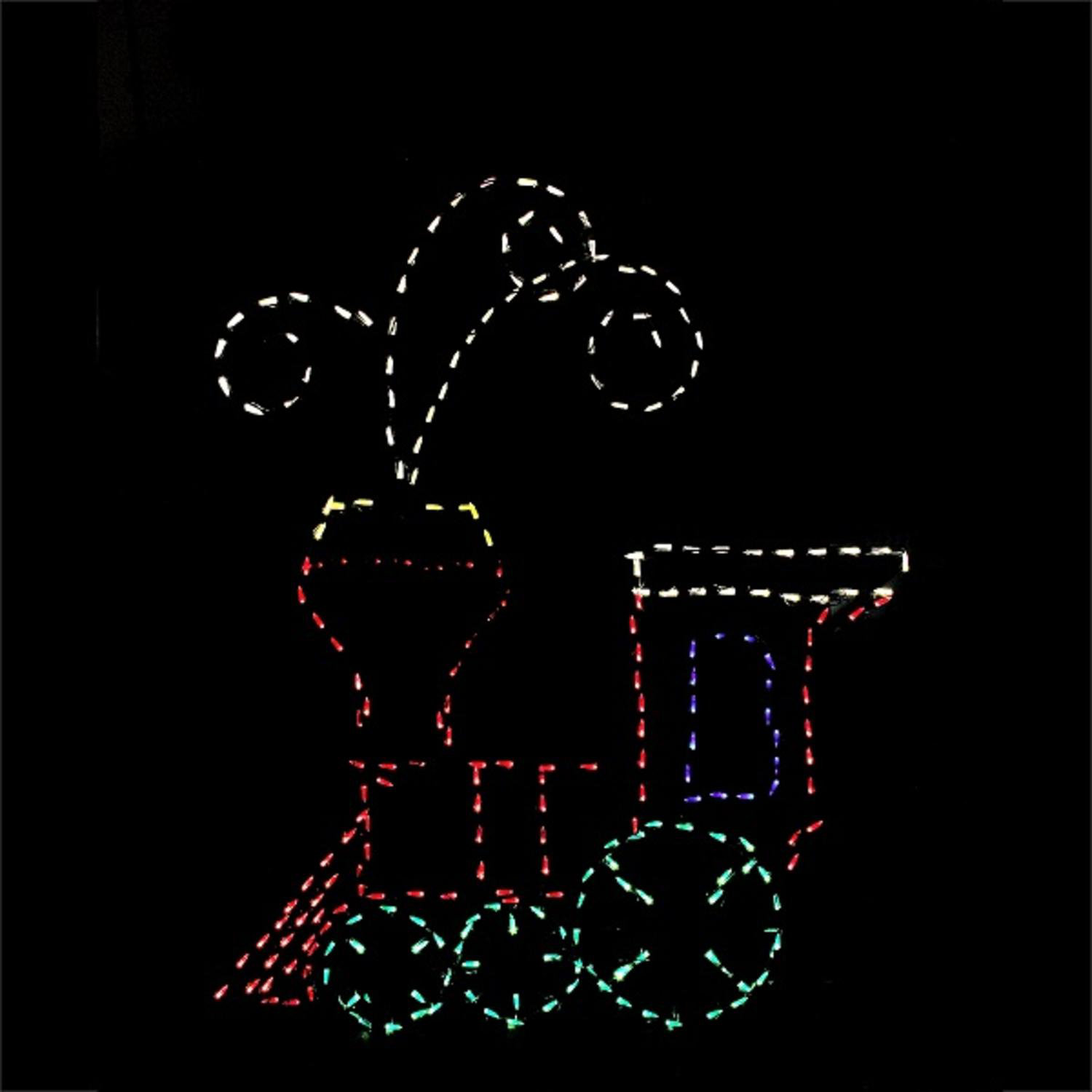 The Holiday Aisle® 60" Pre-Lit Multi-Color LED Animated Toy Train ...